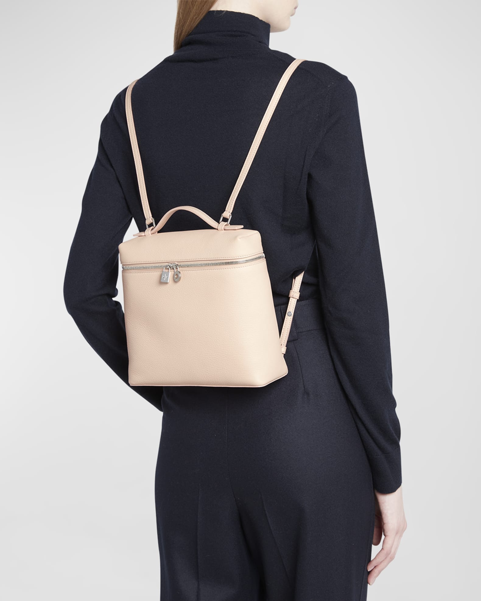 Loro Piana Extra Pocket L 23.5" Leather Backpack | Neiman Marcus