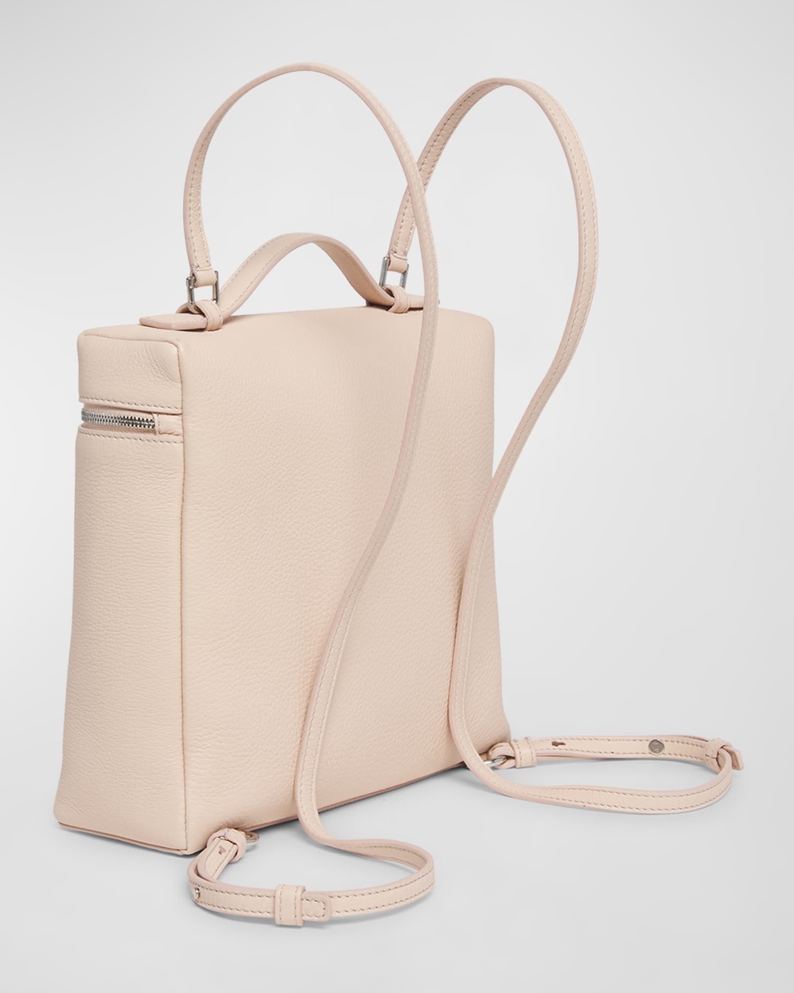 Loro Piana Extra Pocket L 23.5" Leather Backpack | Neiman Marcus
