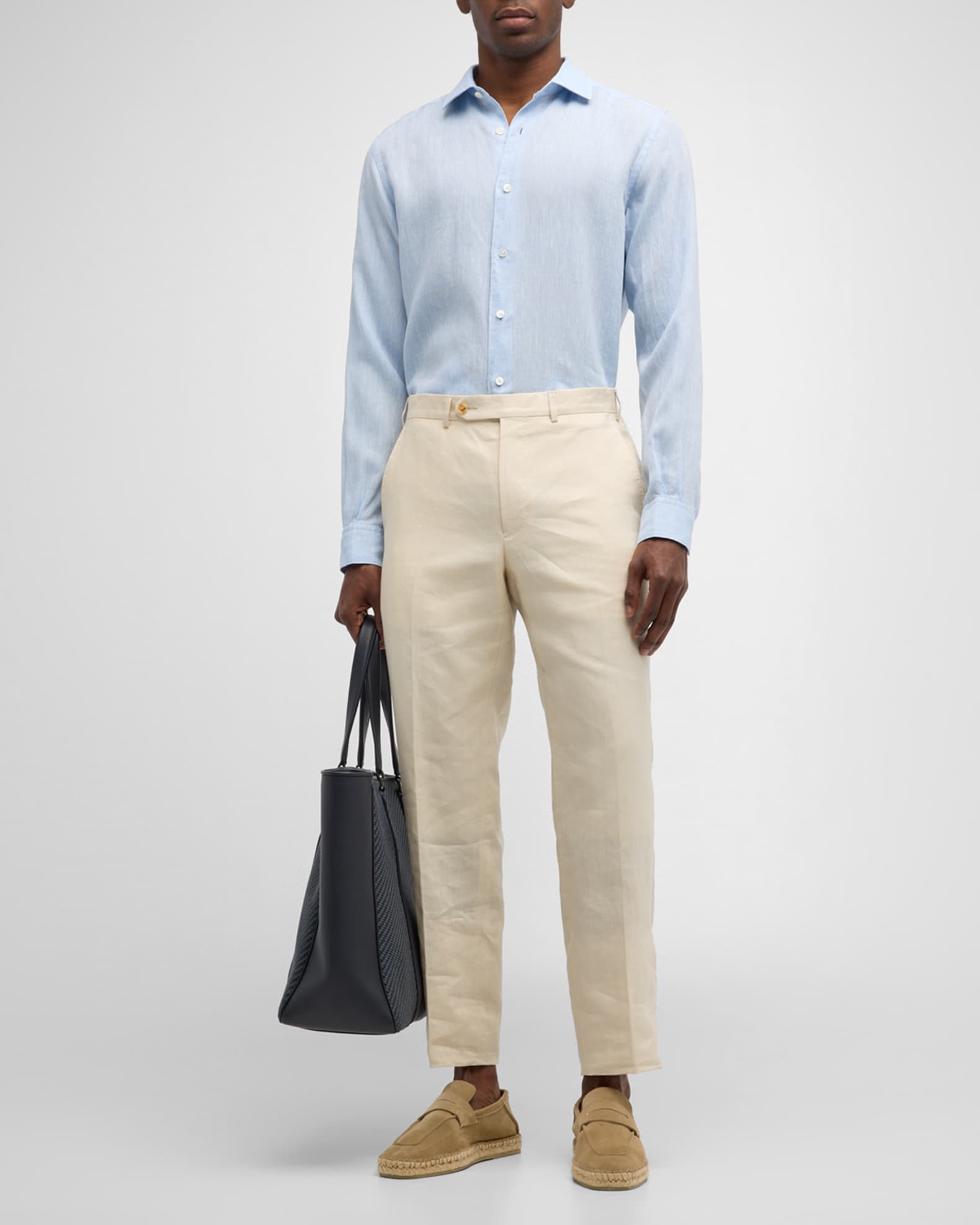 ZEGNA Men's Linen Sport Shirt | Neiman Marcus