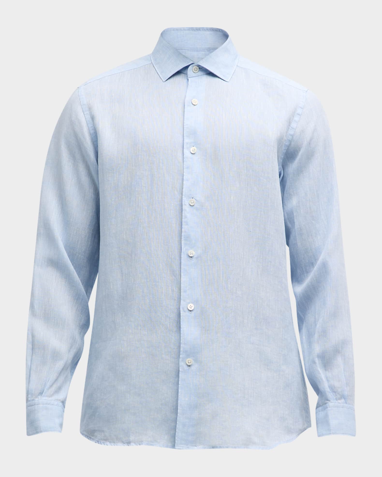 ZEGNA Men's Linen Sport Shirt | Neiman Marcus