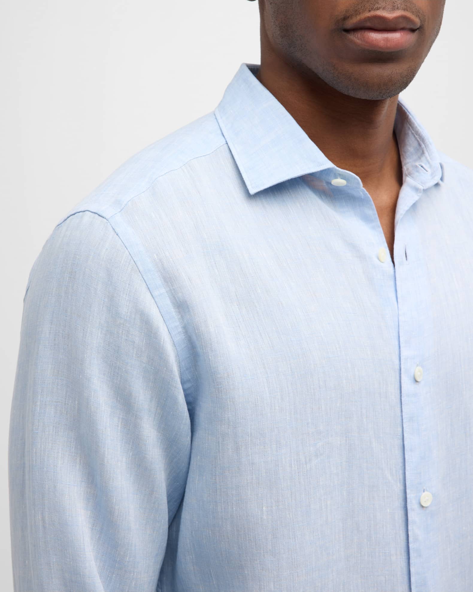 ZEGNA Men's Linen Sport Shirt | Neiman Marcus