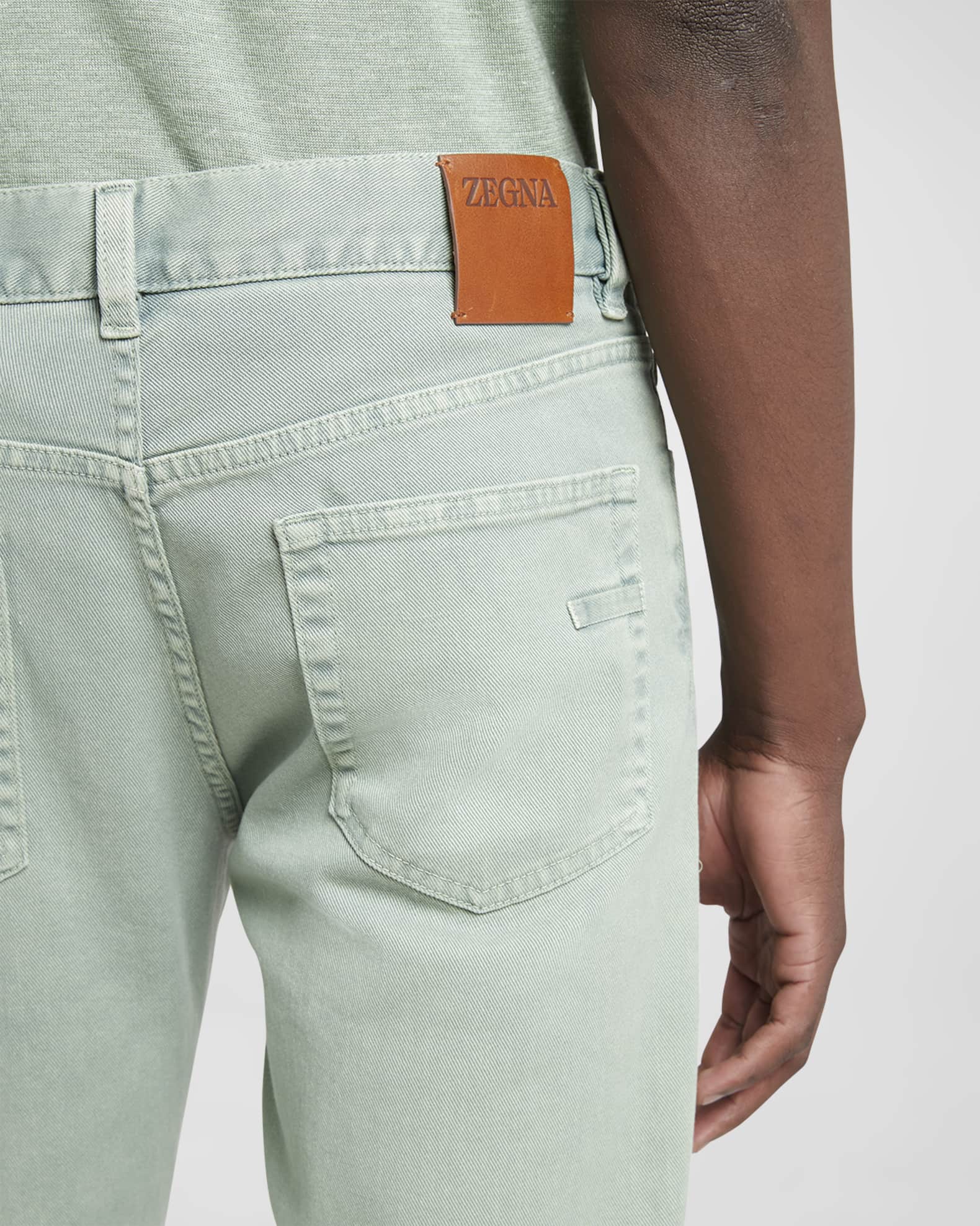 ZEGNA Men's Cotton-Stretch Slim 5-Pocket Pants | Neiman Marcus