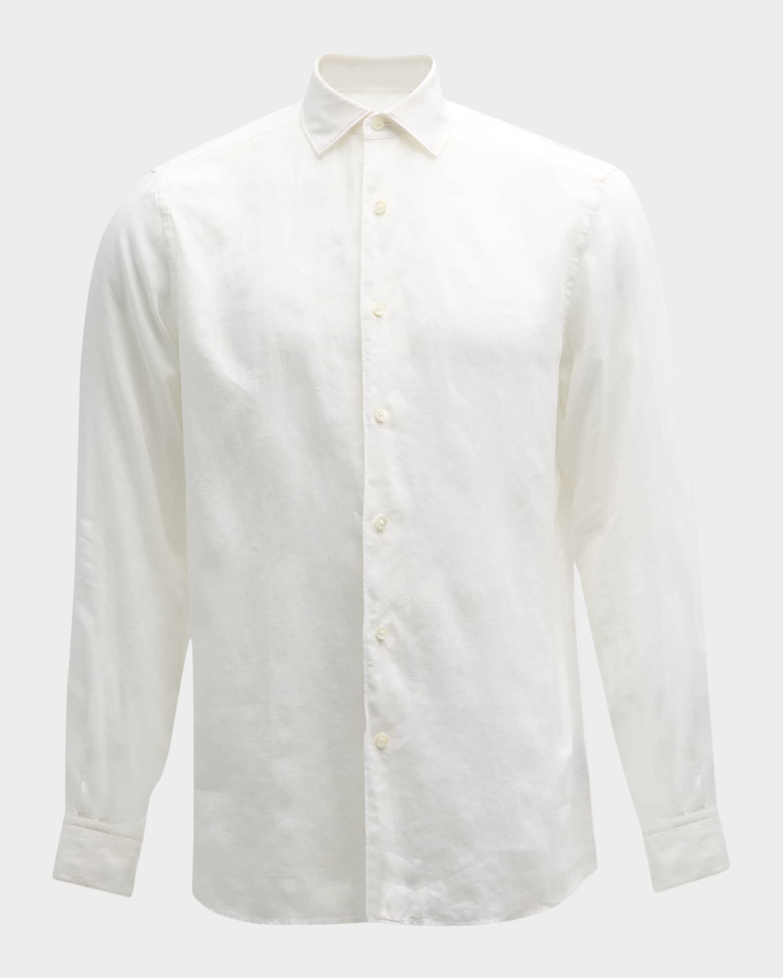 ZEGNA Men's Linen Sport Shirt | Neiman Marcus