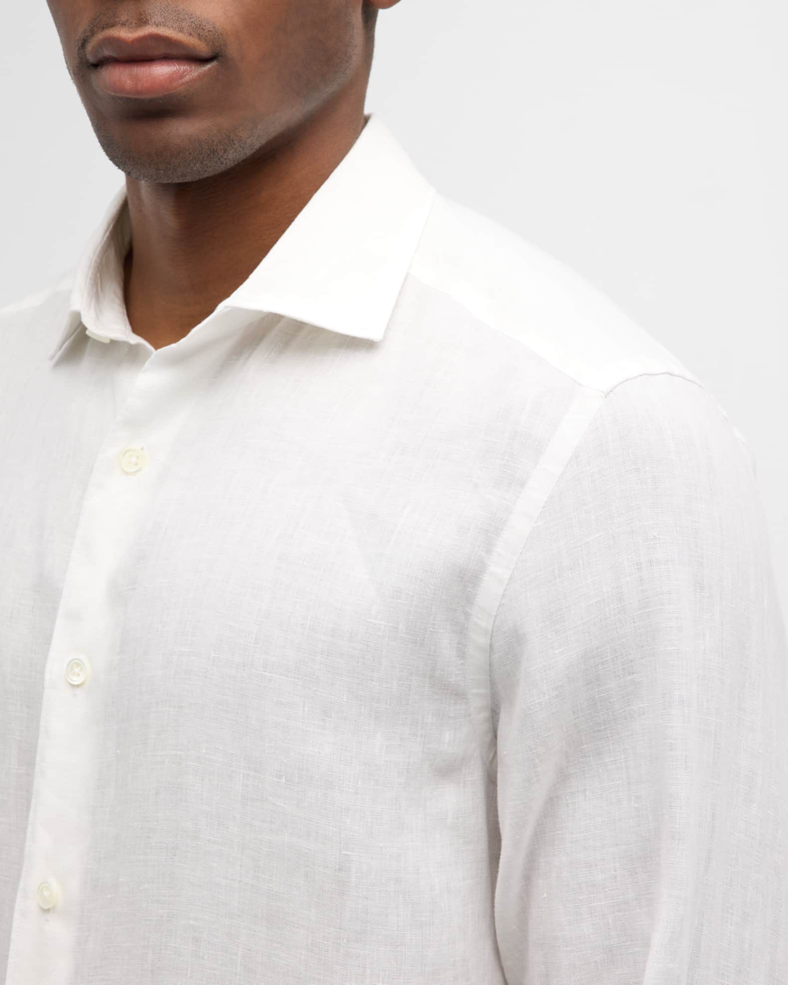 ZEGNA Men's Linen Sport Shirt | Neiman Marcus