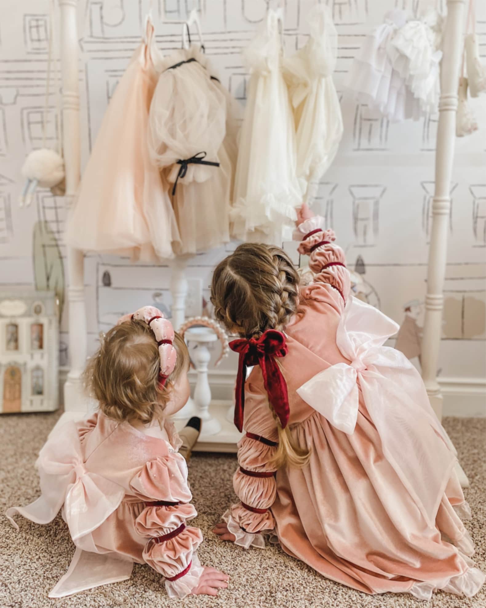Petite Maison Kids Girl's Juliette Embellished Velvet Dress, Size 2-8 ...