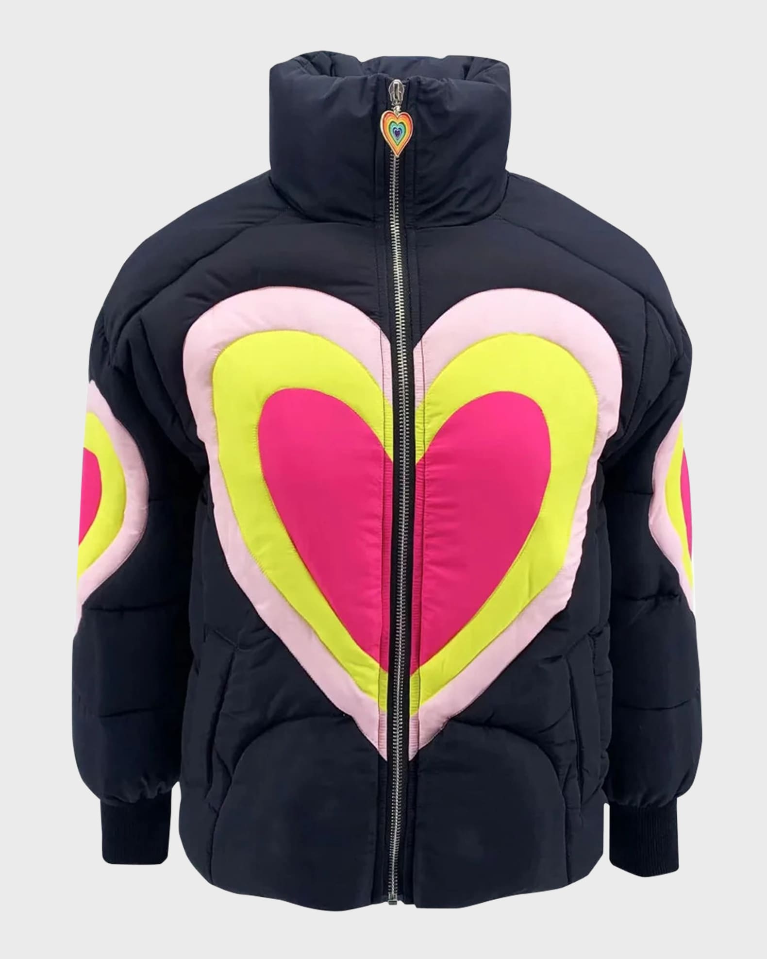 Lola + The Boys Girl's Electric Hearts Puffer Jacket, Size 2-12 ...