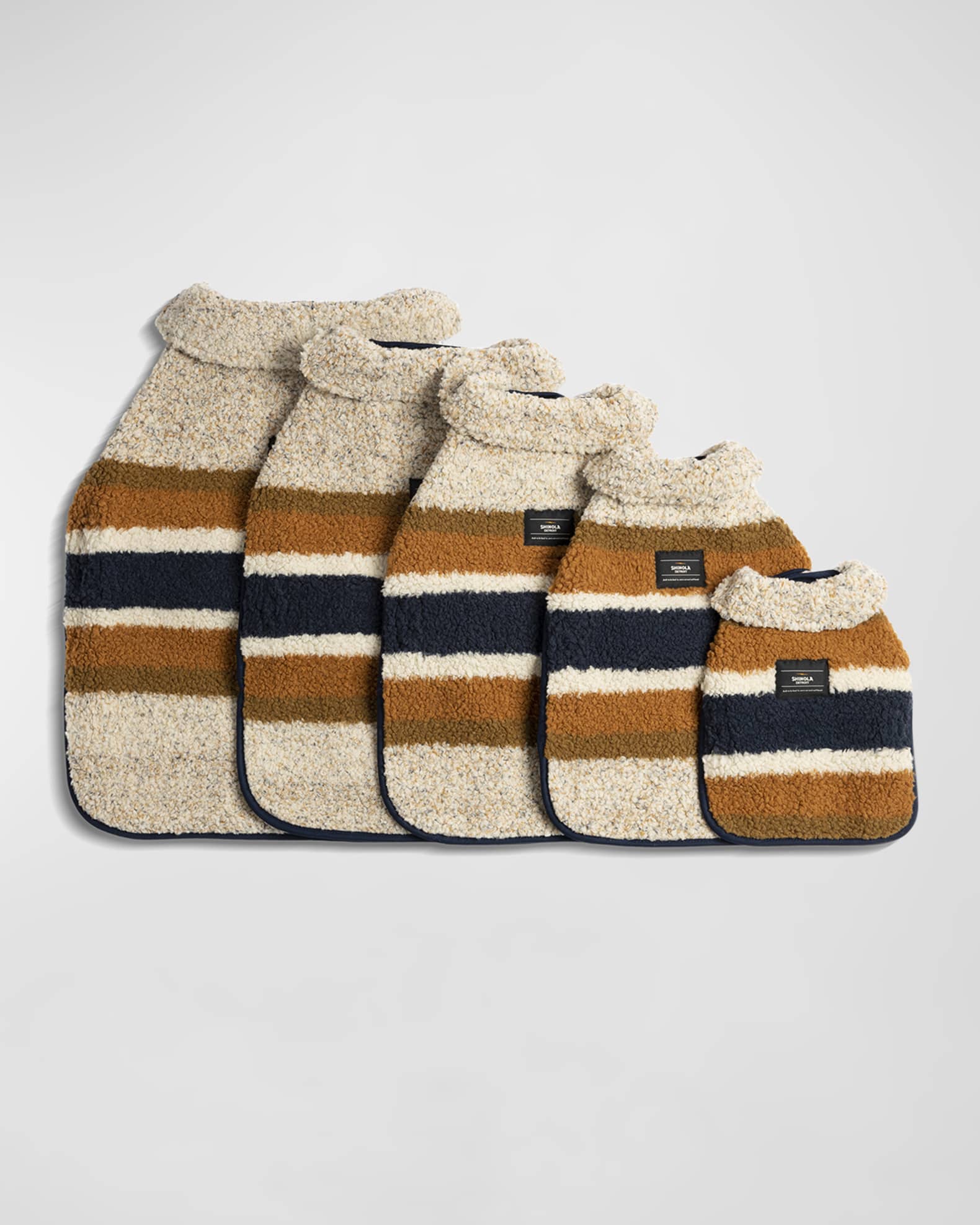 Shinola Striped Sherpa Pet Coat, Size S | Neiman Marcus