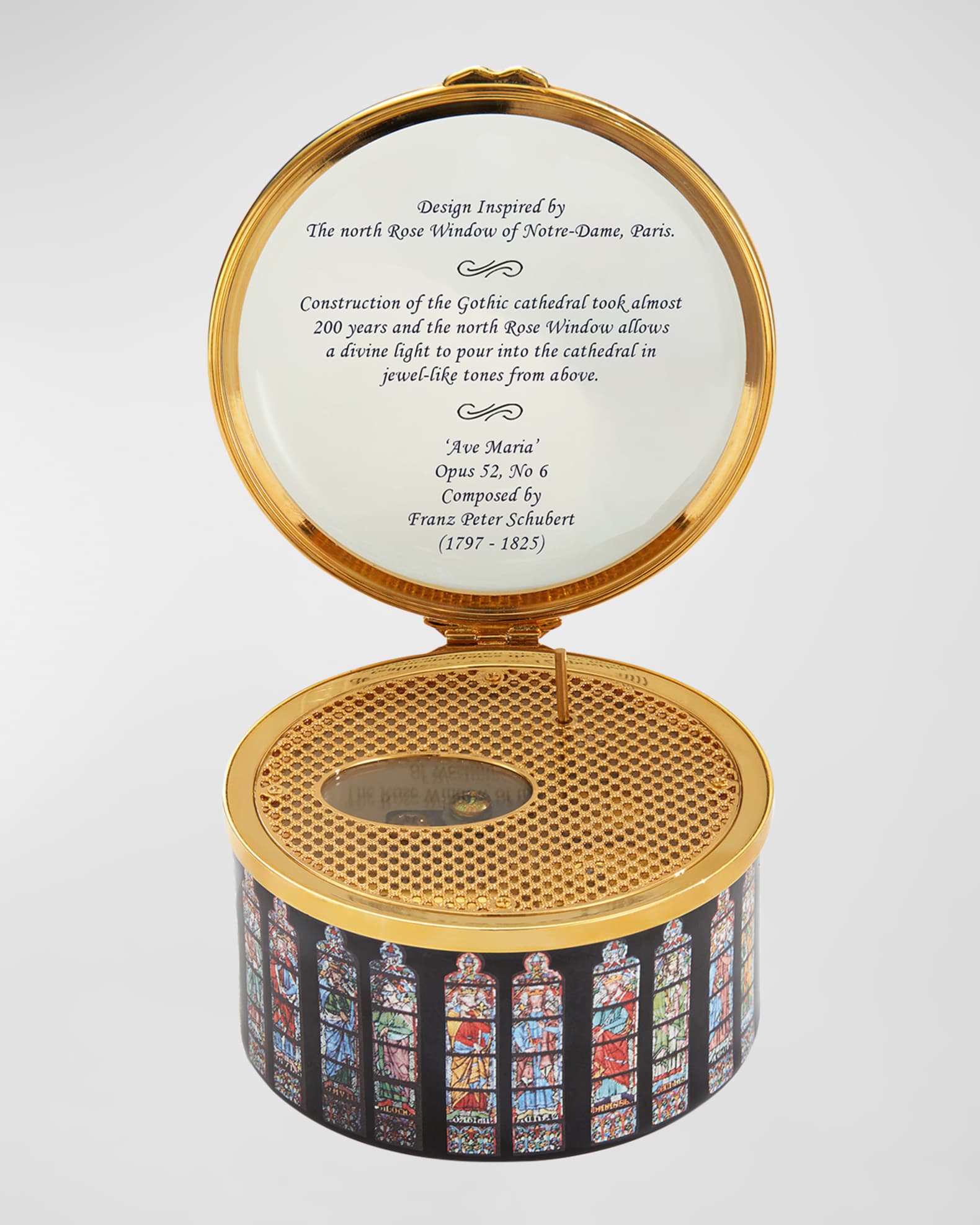 Halcyon Days The Rose Window at Notre Dame Music Box, Ave Maria ...