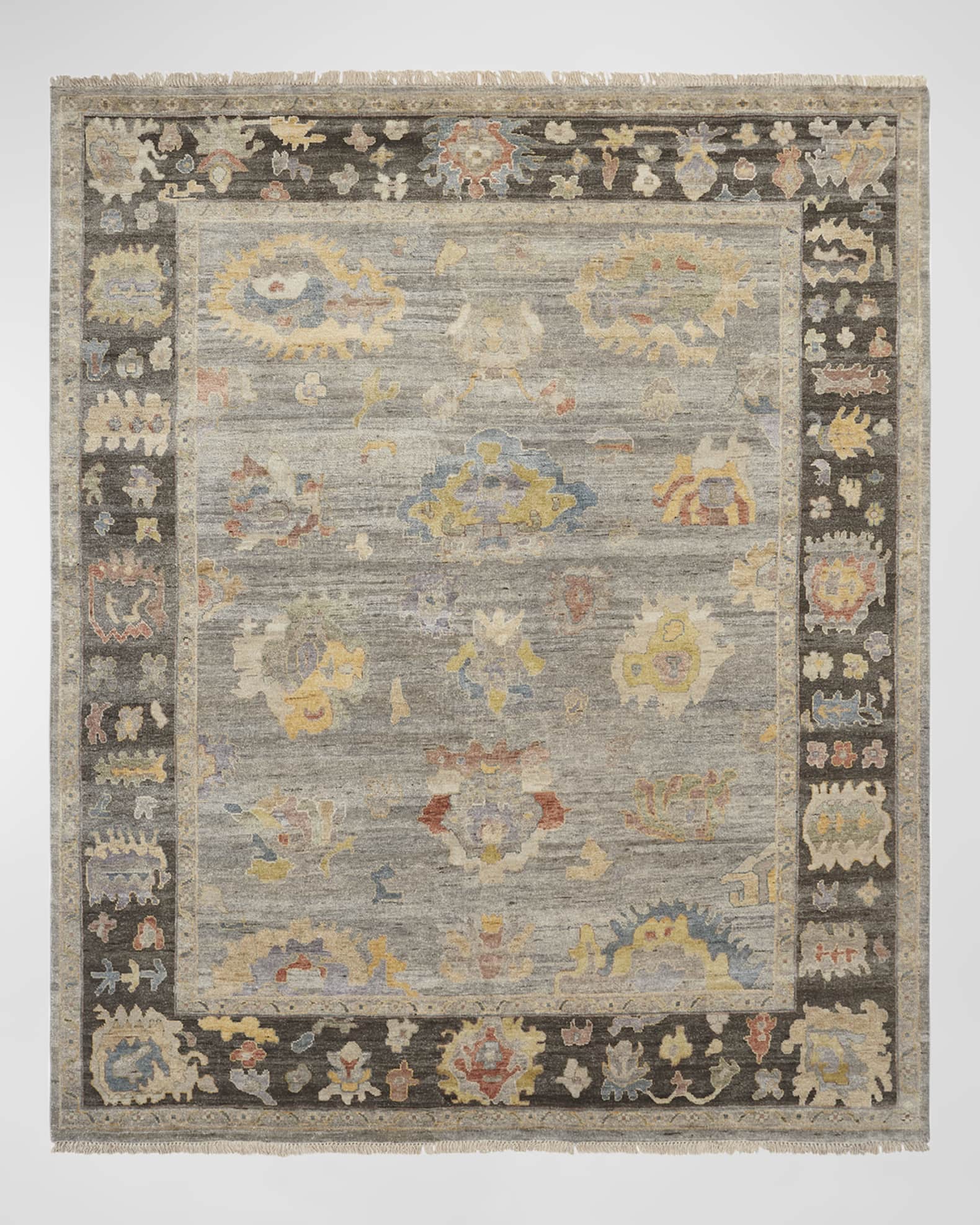 Eleanor Gray Hand-Knotted Rug | Neiman Marcus