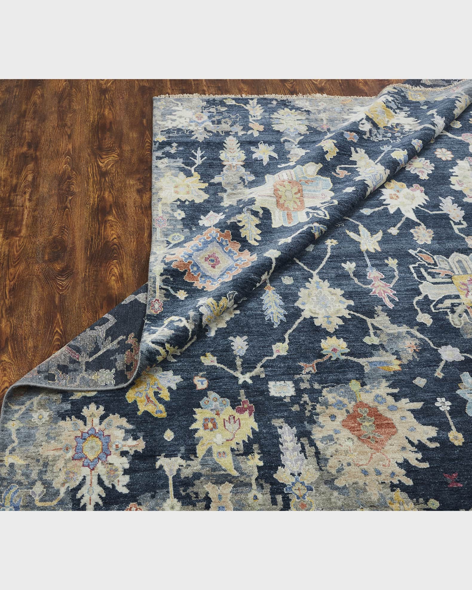 Lawrence Midnight Hand-Knotted Rug | Neiman Marcus