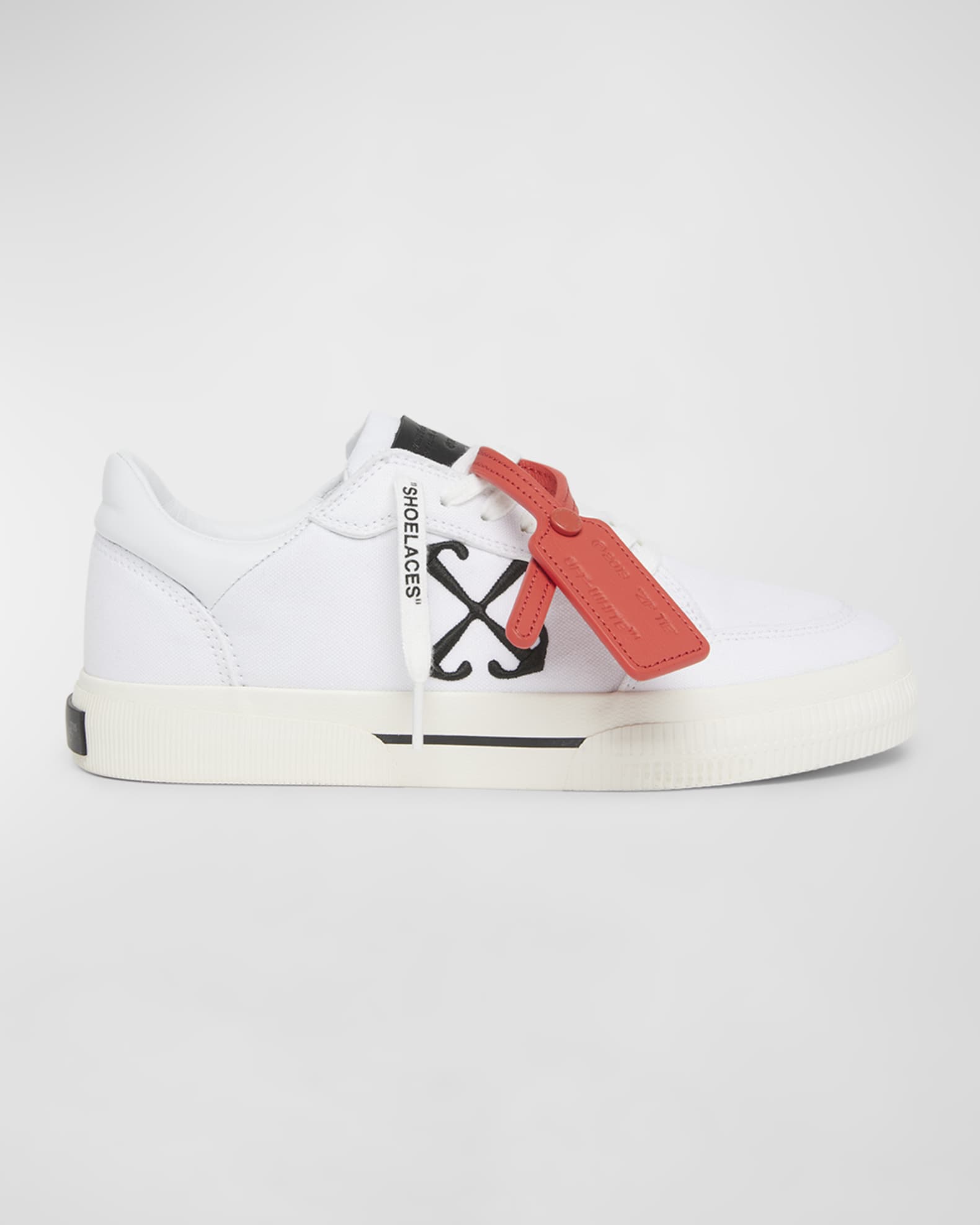 Off-White Vulcanized Canvas Low-Top Sneakers | Neiman Marcus