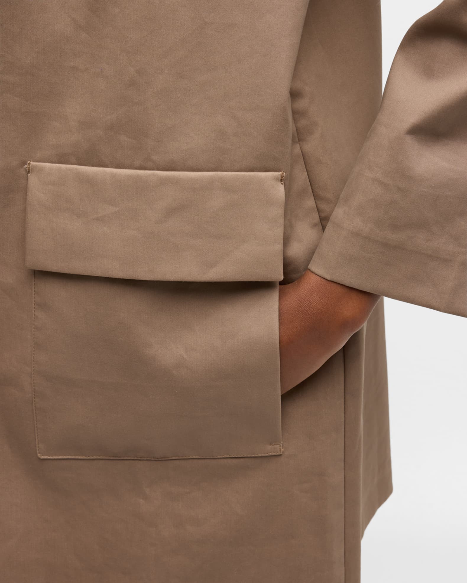 Frances Valentine Colombo Button-Down Coated Cotton Trench Coat ...