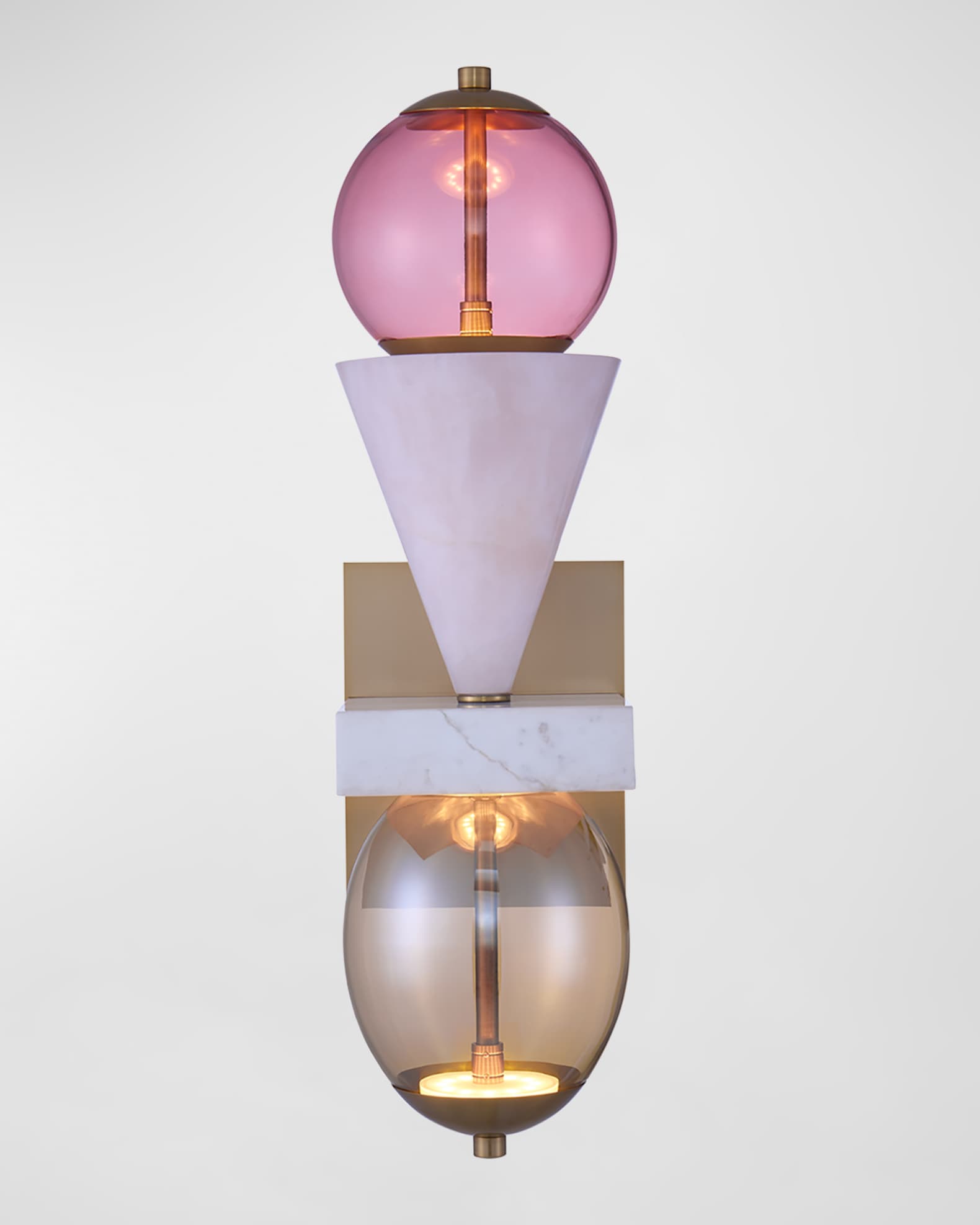 Allegri Crystal by Kalco Lighting Demi Pink Jade LED Wall Sconce | Neiman Marcus
