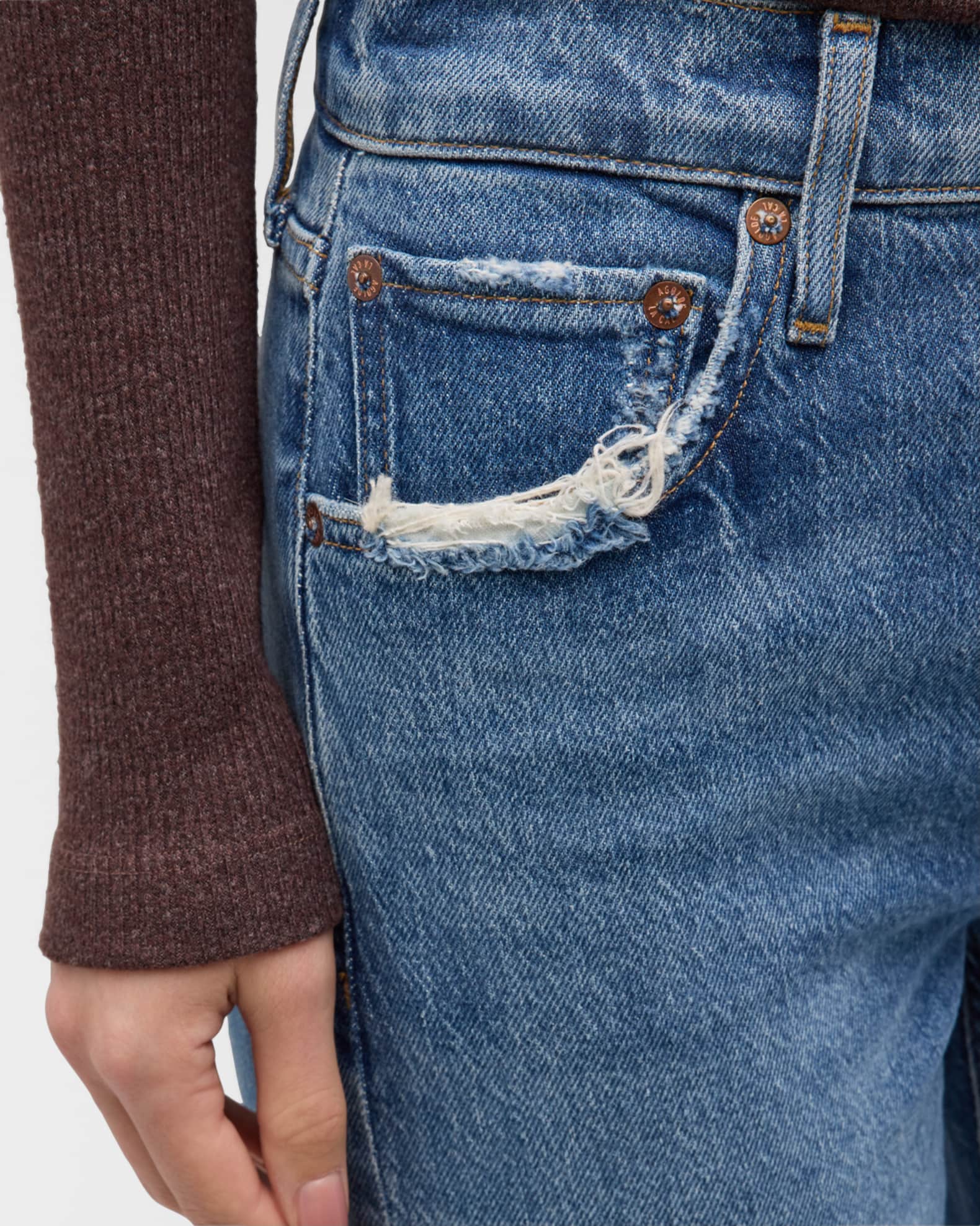 AGOLDE Riley High Rise Straight Crop Jeans | Neiman Marcus