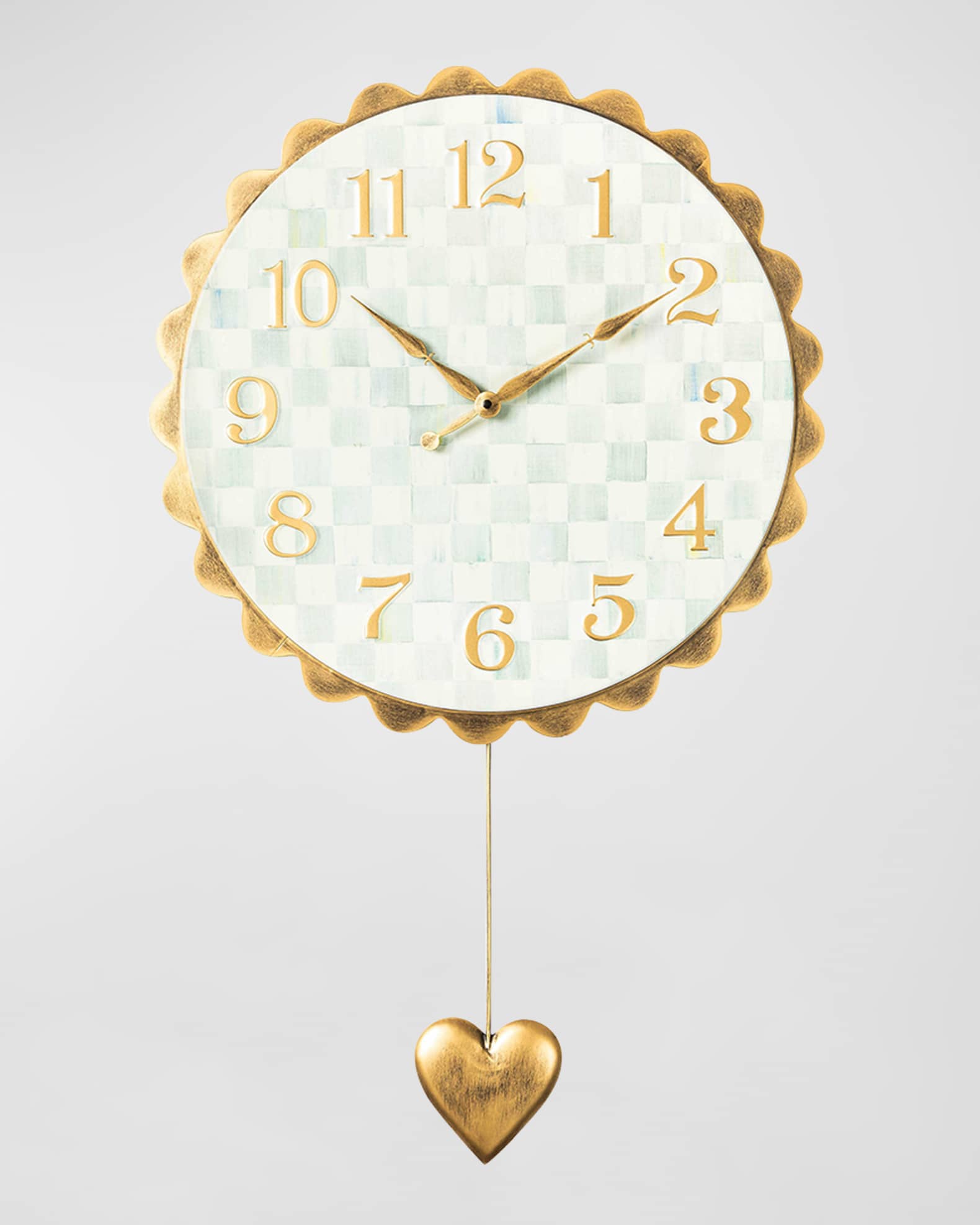 MacKenzie-Childs Sterling Heart Pendant Wall Clock | Neiman Marcus