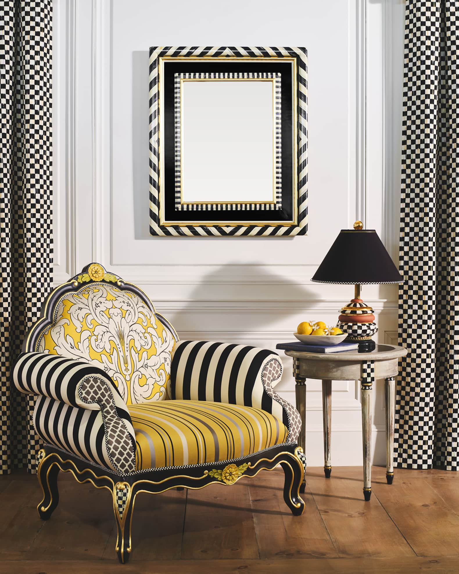 MacKenzie-Childs Groovy Courtly Check Table Lamp | Neiman Marcus