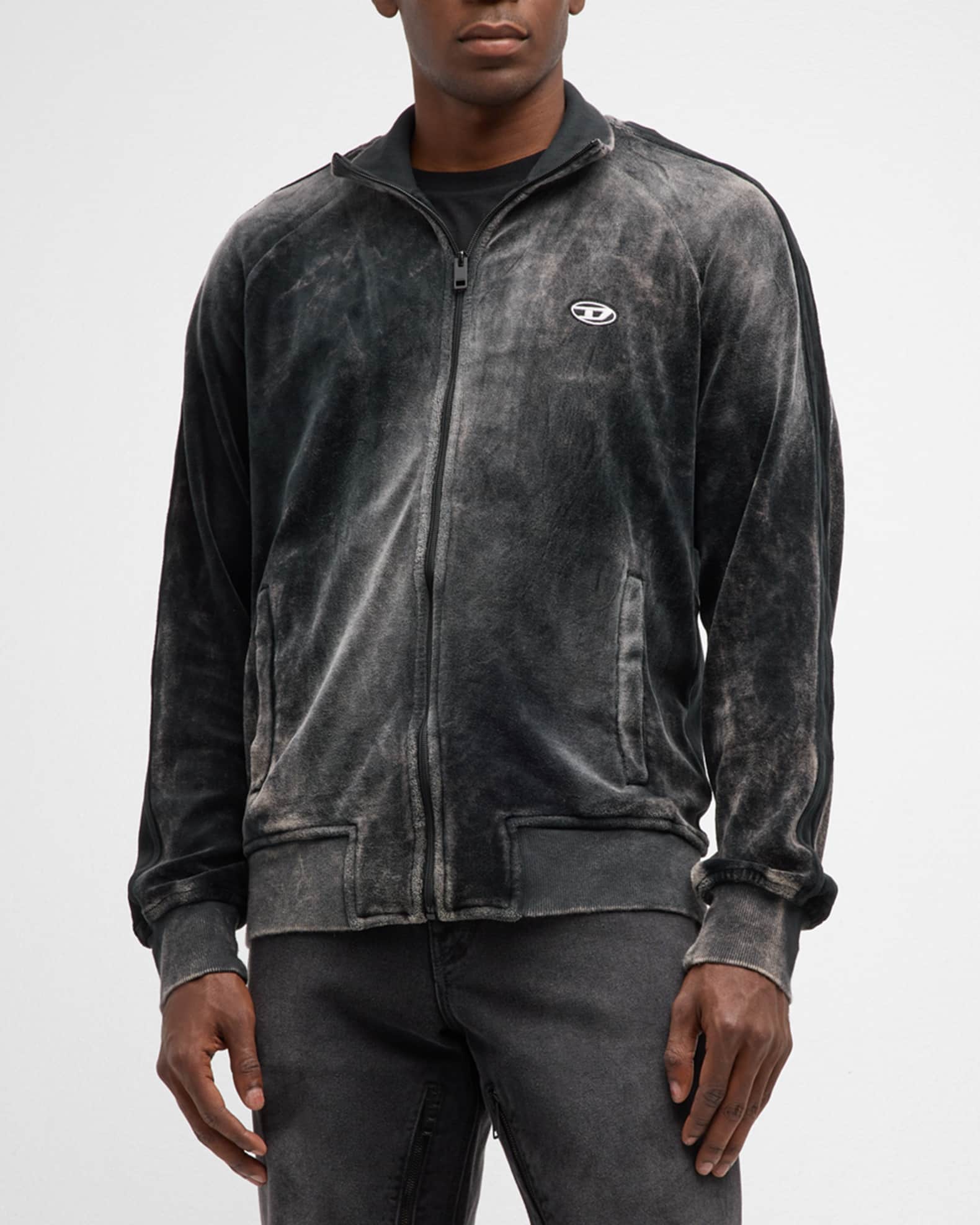 Diesel Men's S-Raband Faded Chenille Tracksuit Top | Neiman Marcus