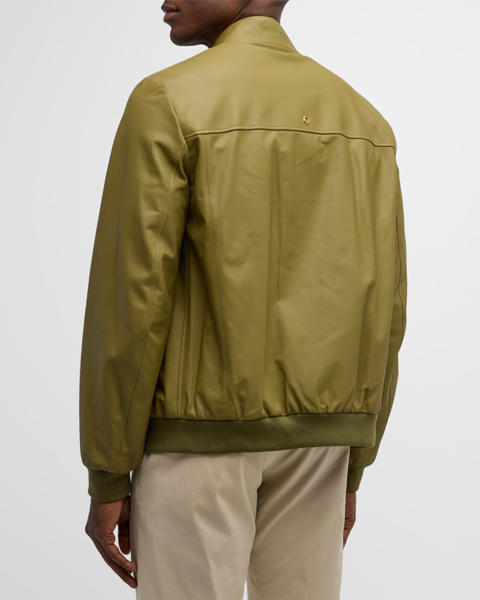 Stefano Ricci Men's Lamb Leather Bomber Jacket | Neiman Marcus