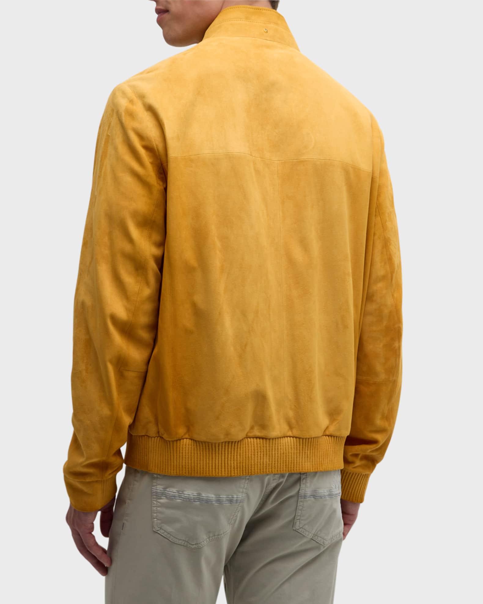 Stefano Ricci Men's Lambskin Suede Jacket | Neiman Marcus