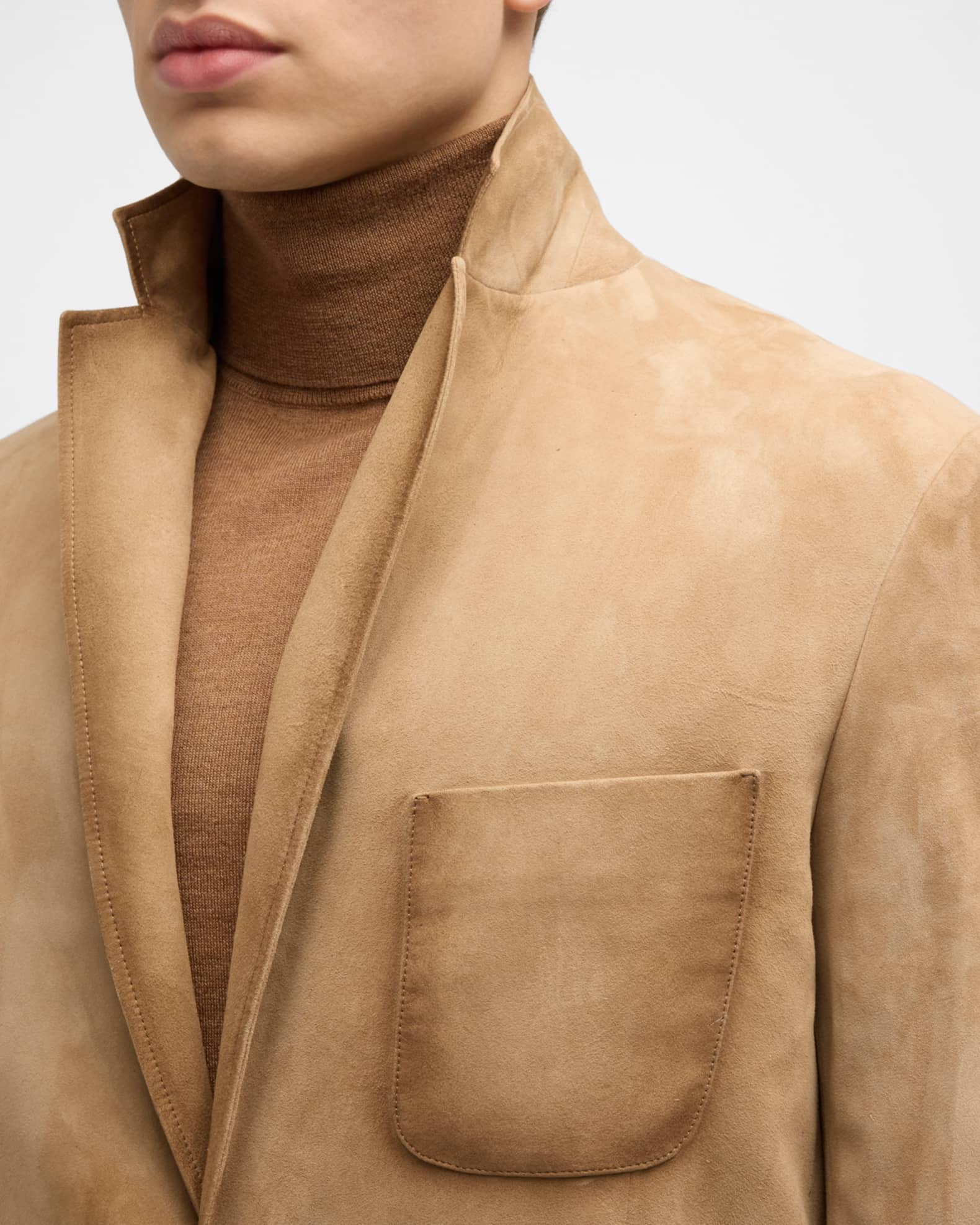 Stefano Ricci Men's Lambskin Suede Blazer | Neiman Marcus