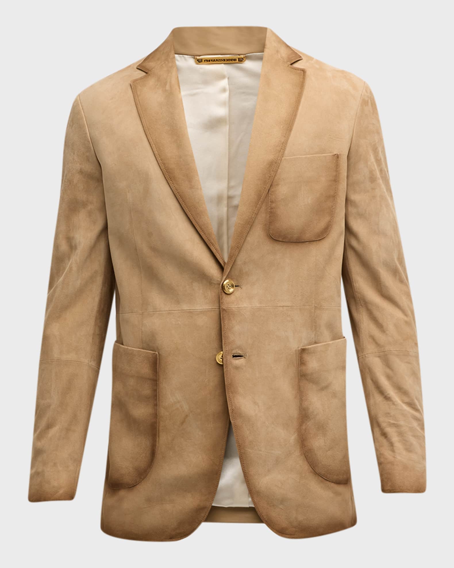 Stefano Ricci Men's Lambskin Suede Blazer | Neiman Marcus