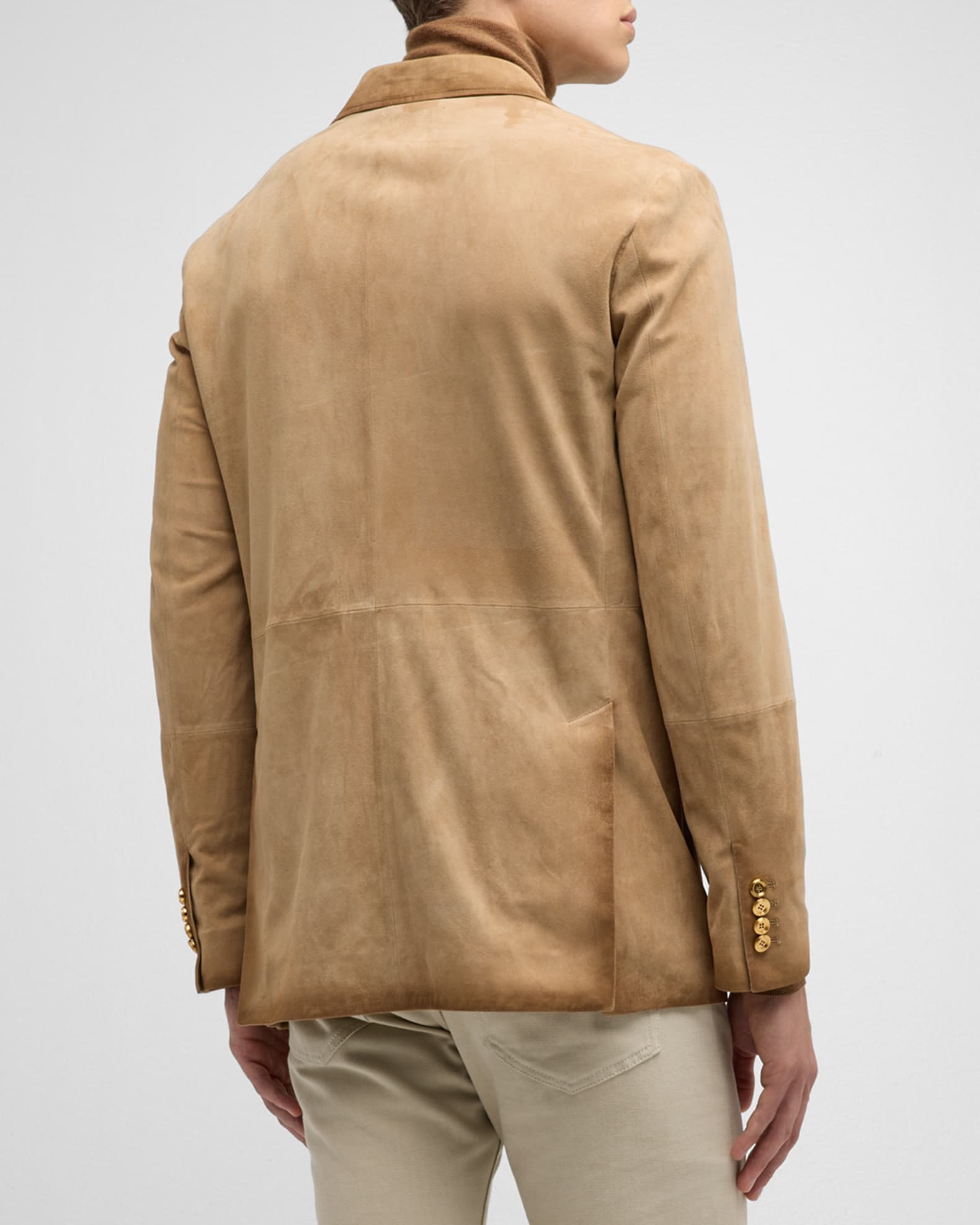 Stefano Ricci Men's Lambskin Suede Blazer | Neiman Marcus