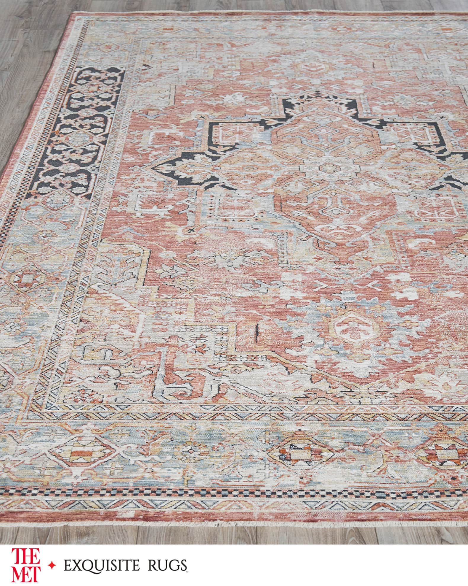 Antique Loom Rust & Black Rug | Neiman Marcus