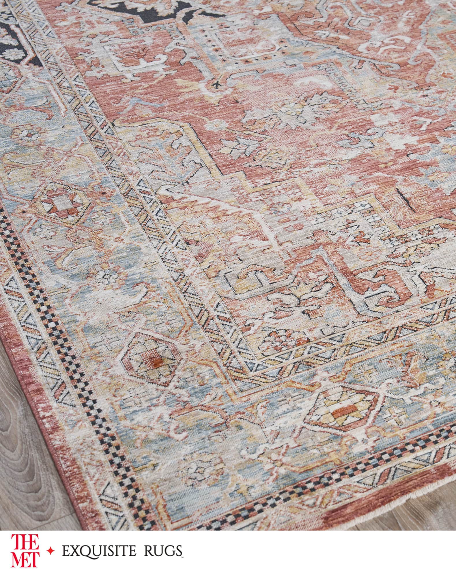 Antique Loom Rust & Black Rug | Neiman Marcus