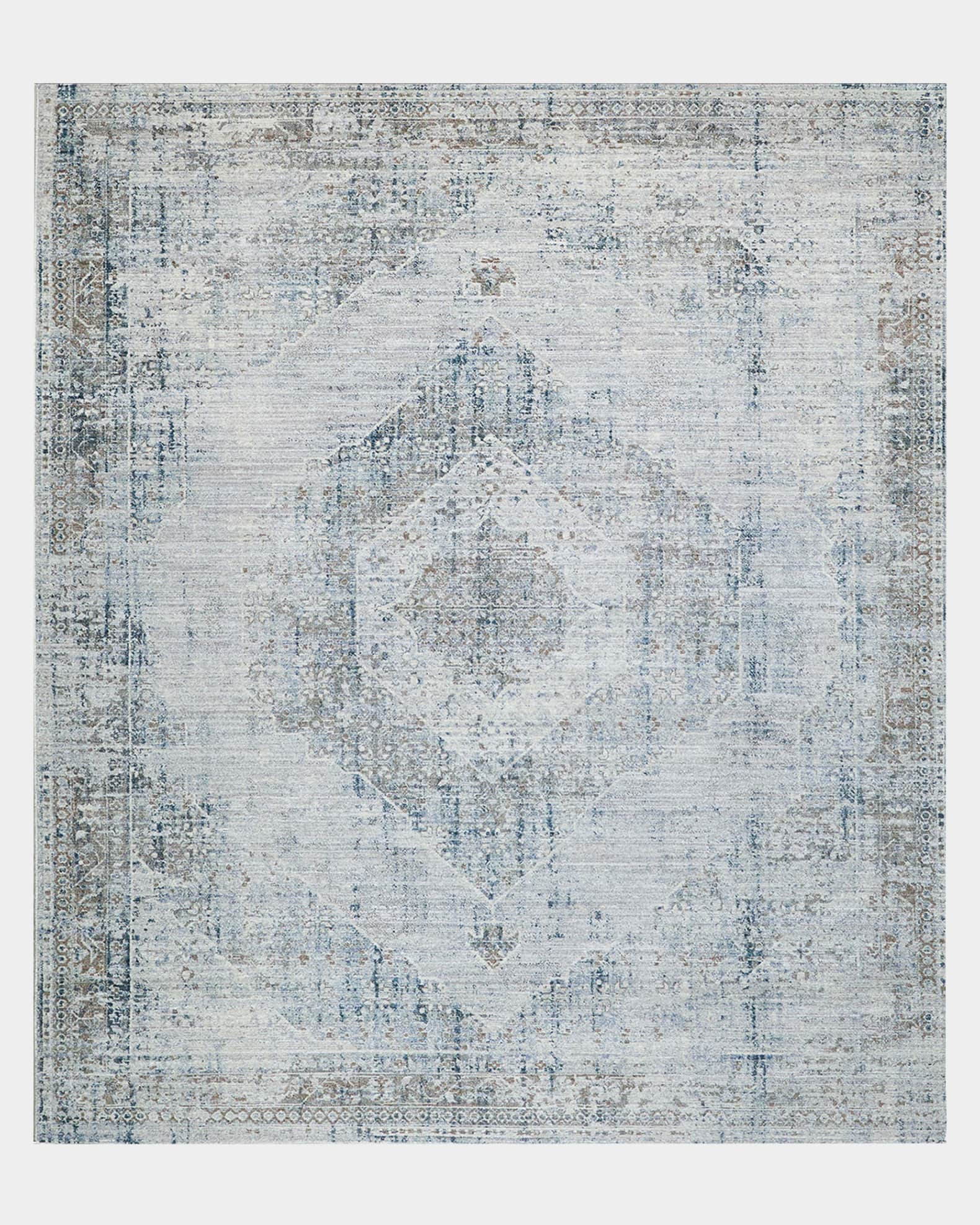 Vintage Loom Beige & Blue Rug | Neiman Marcus