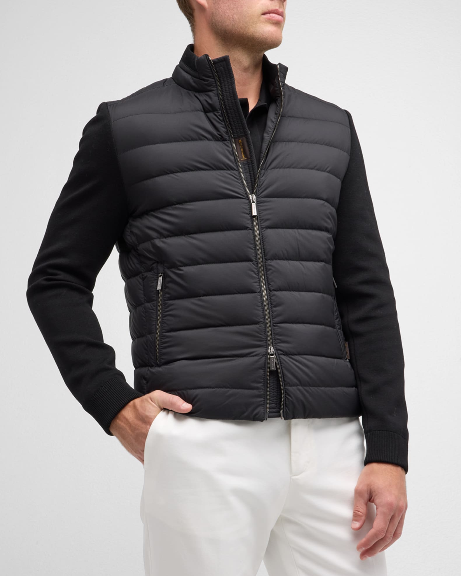 MooRER Men's Hybrid Full-Zip Jacket | Neiman Marcus