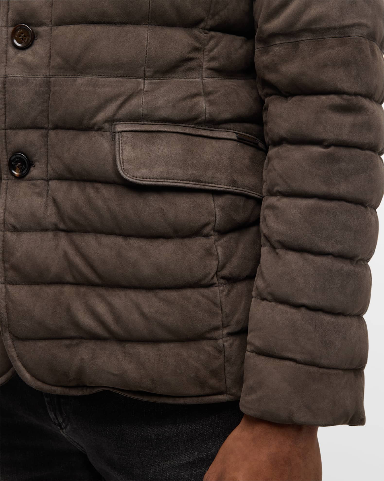 MooRER Men's Channeled Suede Blazer | Neiman Marcus