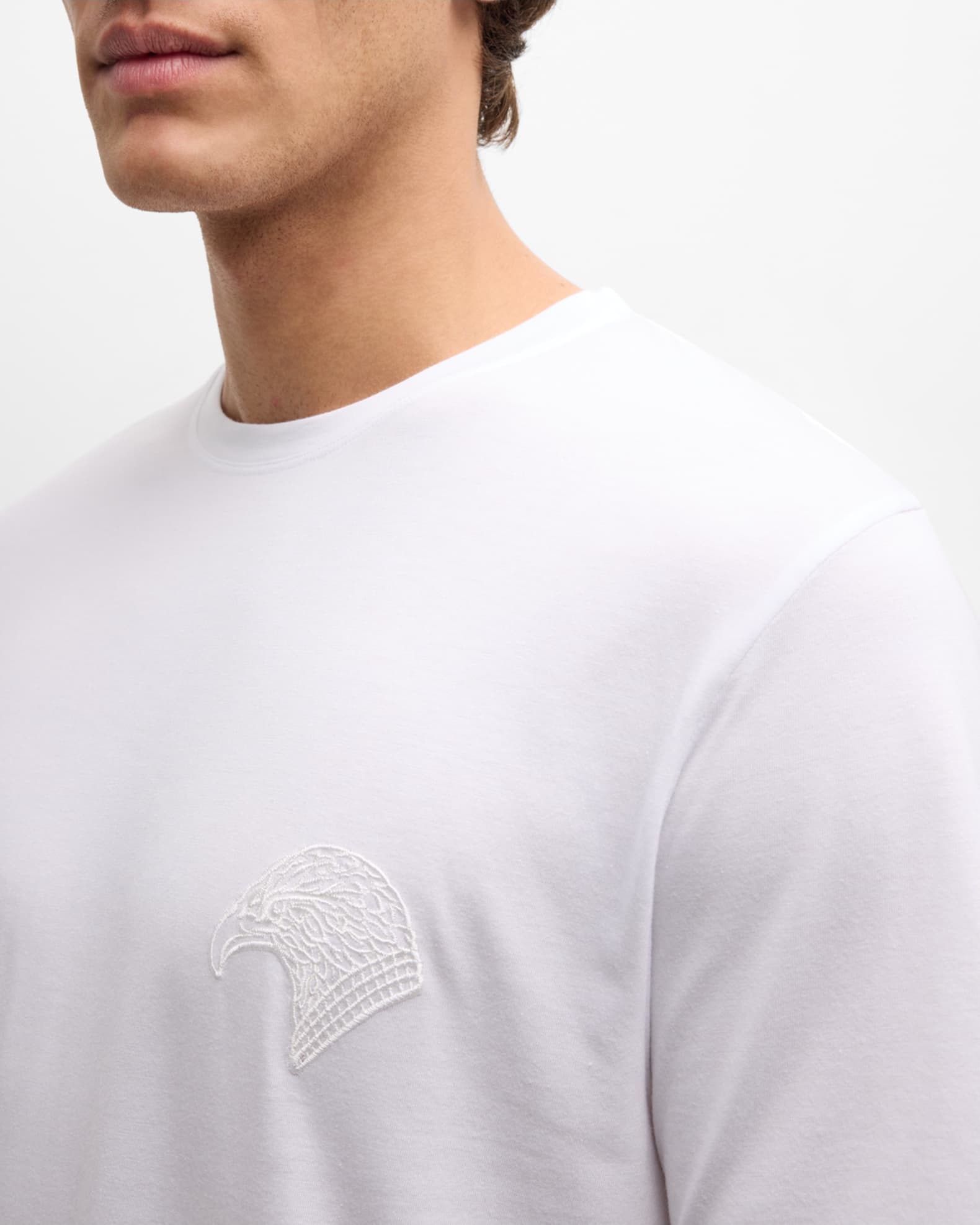 Stefano Ricci Men's Cotton Embroidered T-Shirt | Neiman Marcus