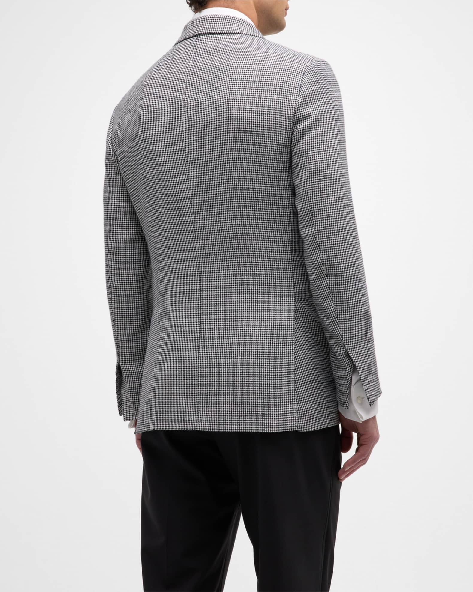 Kiton Men's Check Cashmere-Wool Dinner Jacket | Neiman Marcus