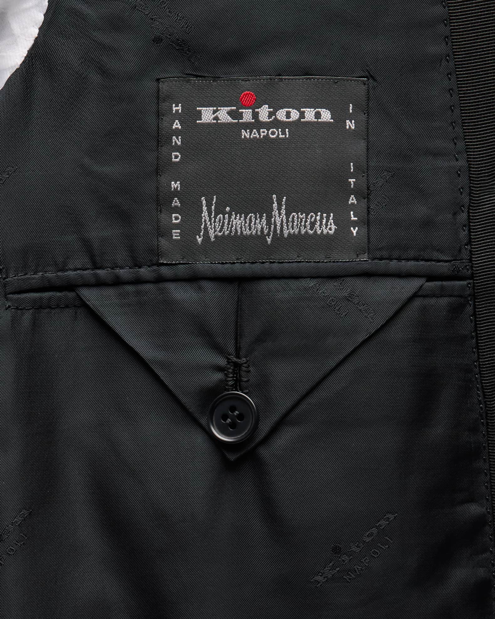 Kiton Men's Check Cashmere-Wool Dinner Jacket | Neiman Marcus