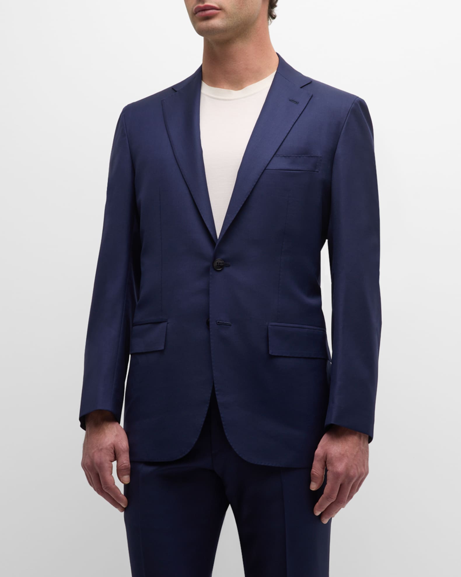 Kiton Men's Solid Wool Suit | Neiman Marcus