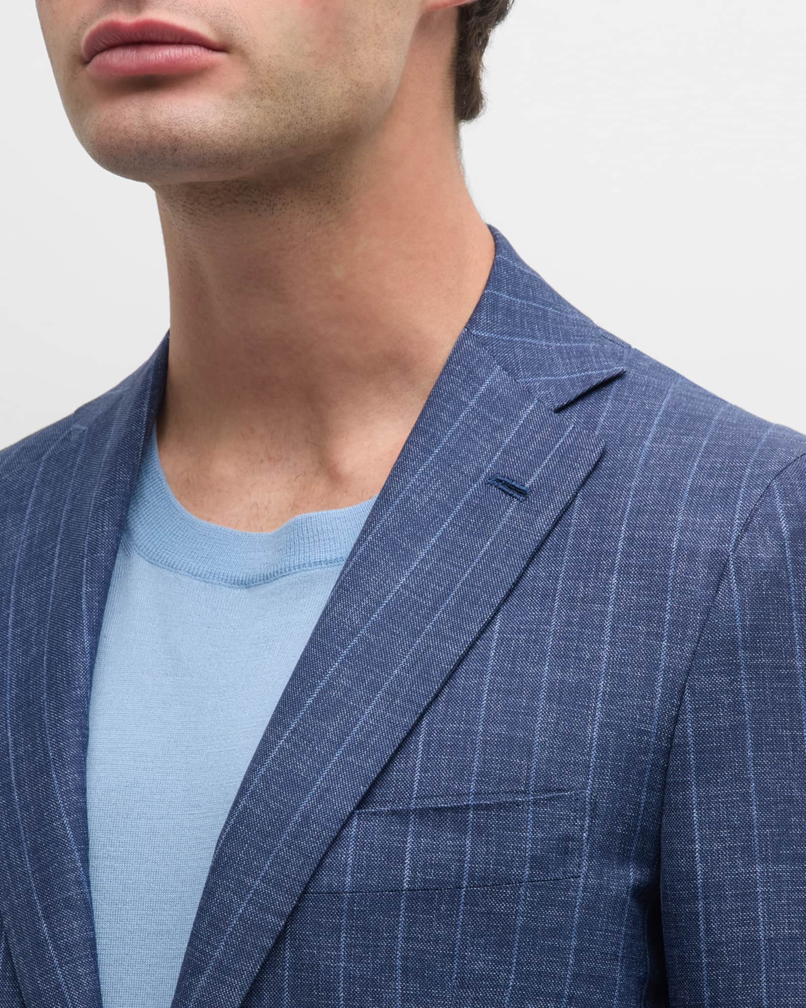 Kiton Men's Striped Wool Suit | Neiman Marcus