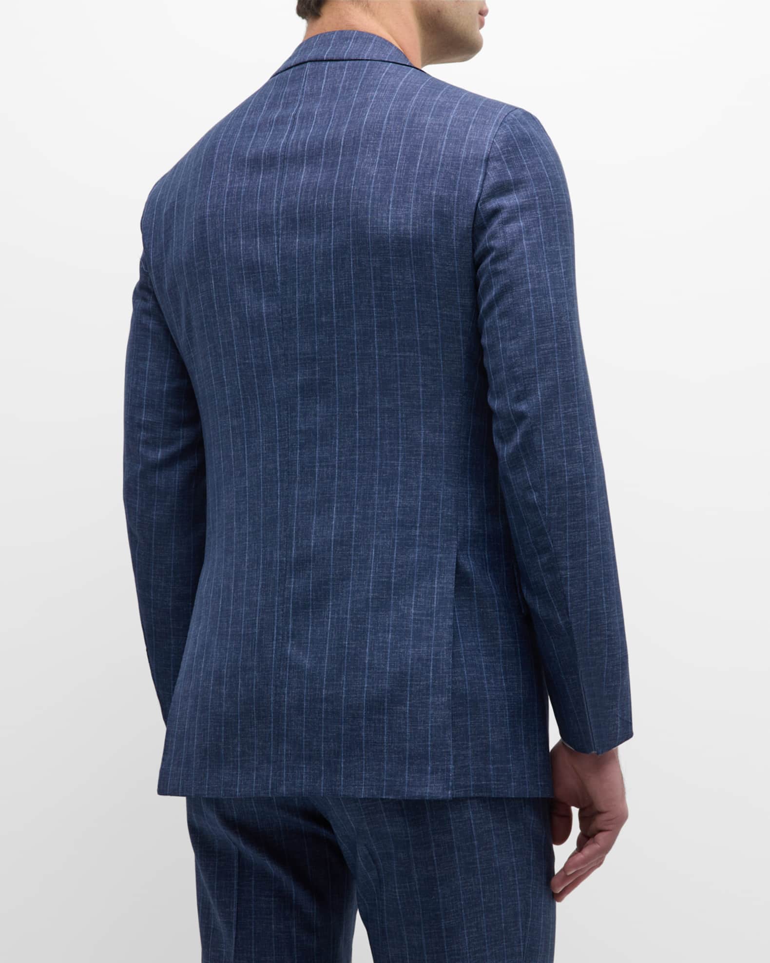 Kiton Men's Striped Wool Suit | Neiman Marcus