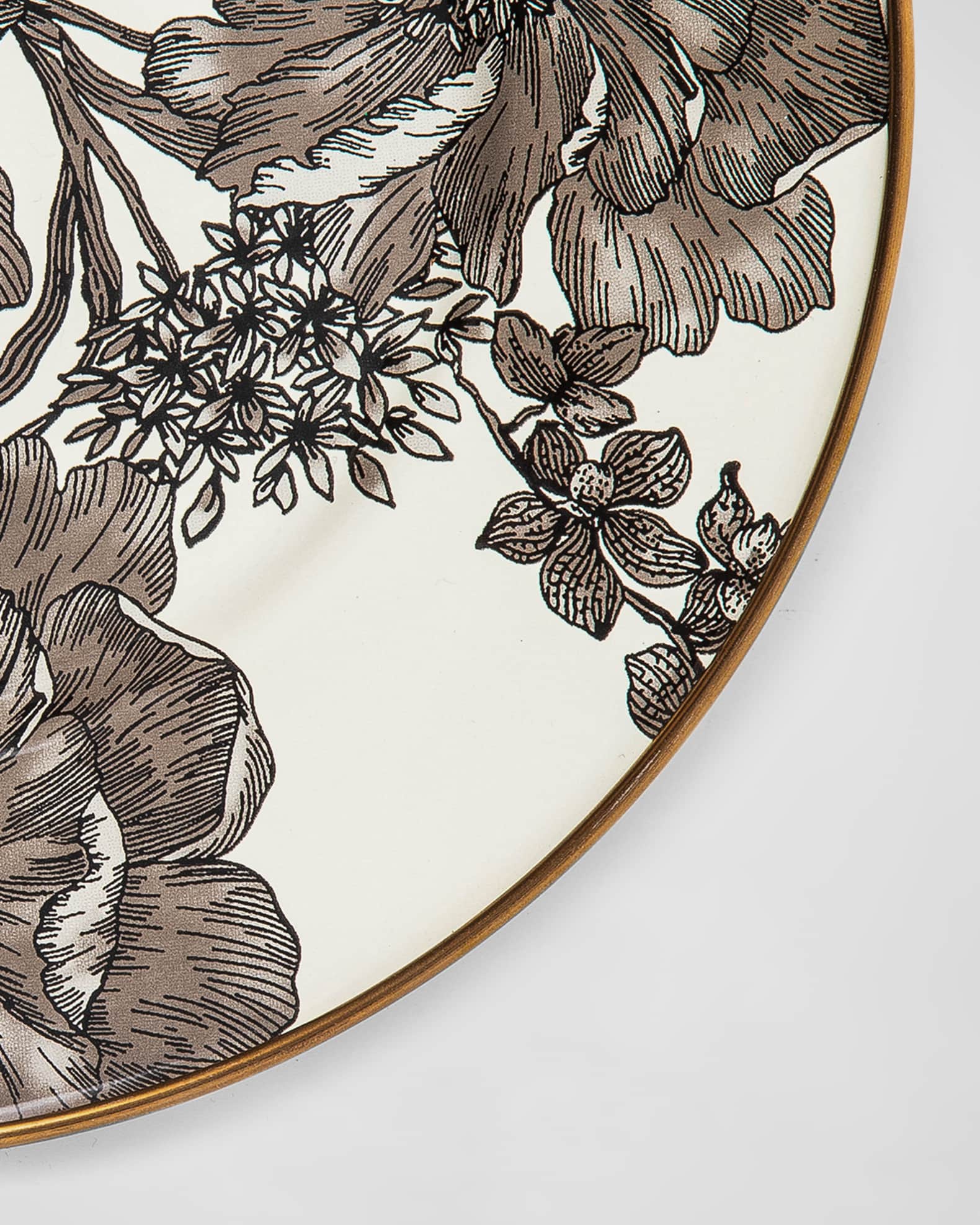 MacKenzie-Childs Sterling English Garden Enamel Salad Dessert Plate ...