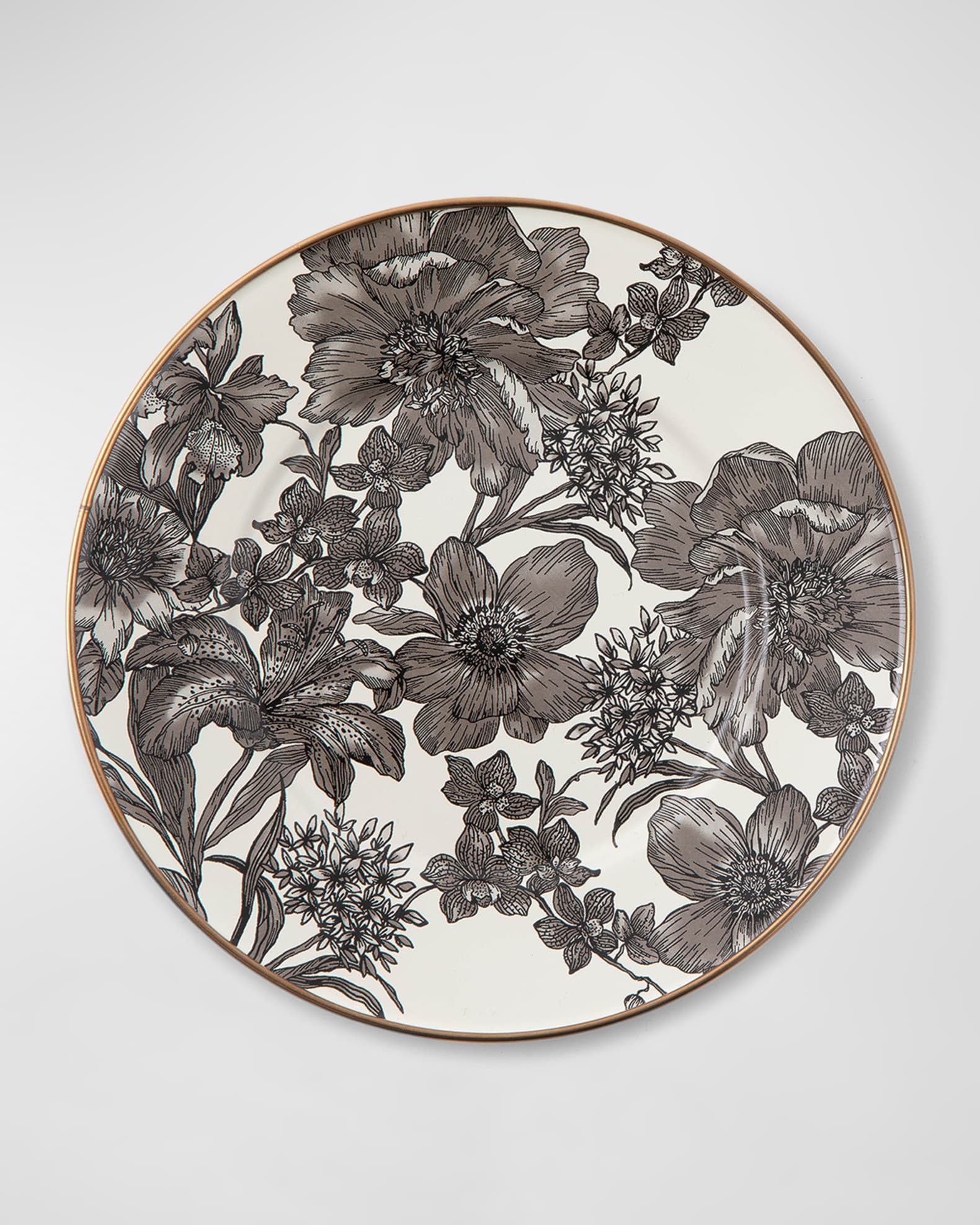 MacKenzie-Childs Sterling English Garden Enamel Salad Dessert Plate ...