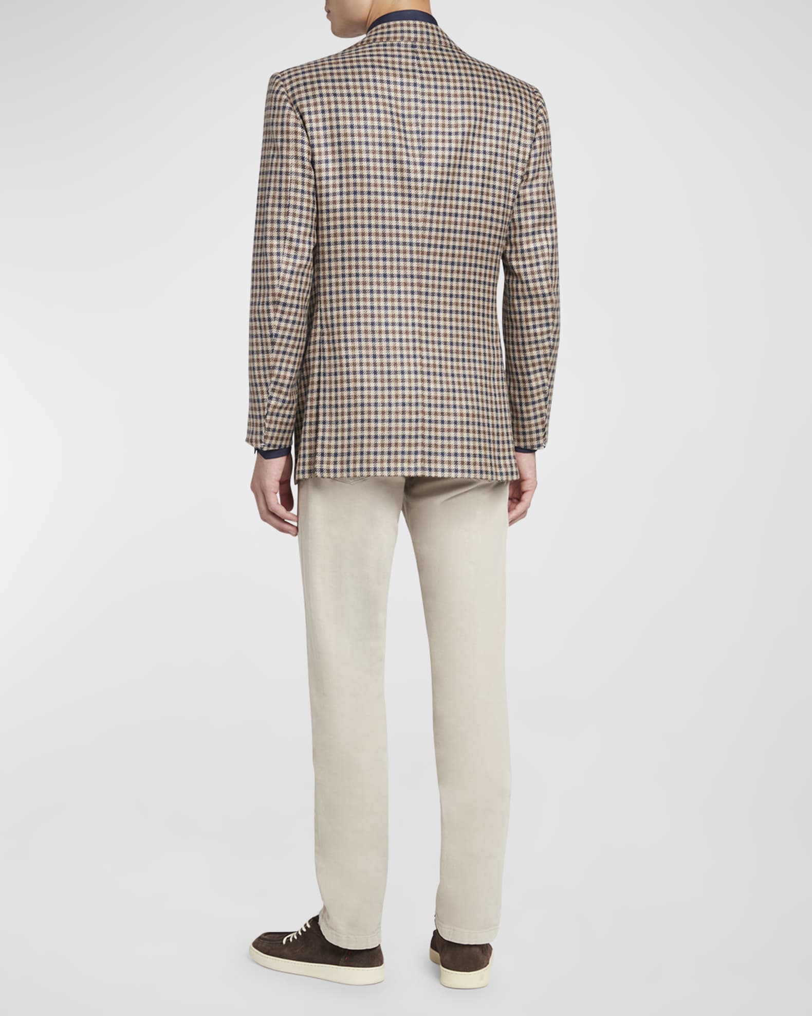 Kiton Men's Check Wool-Silk Sport Coat | Neiman Marcus