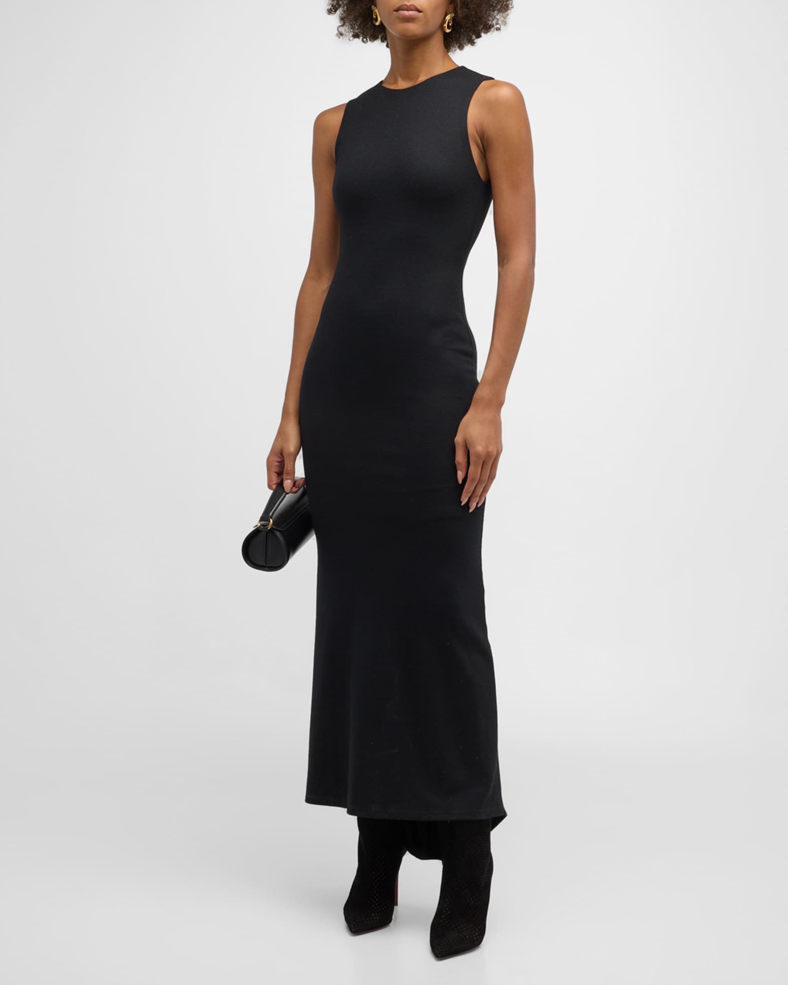 Alice + Olivia Delora Sleeveless Wool Maxi Dress | Neiman Marcus