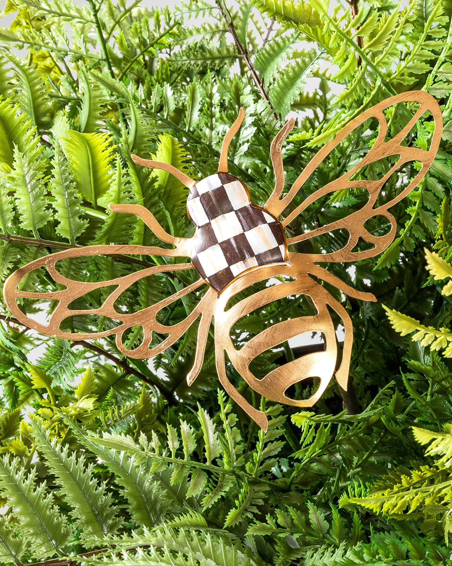 MacKenzie-Childs 26" Potted Fern with Bee | Neiman Marcus