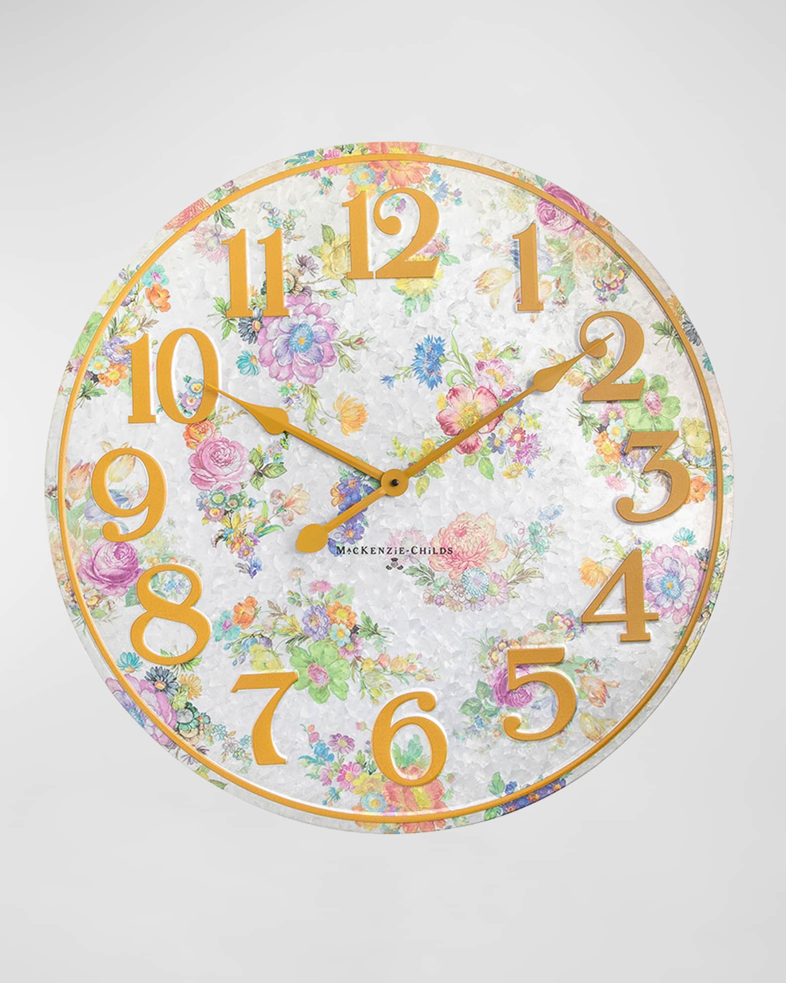 MacKenzie-Childs Flower Market Outdoor Wall Clock | Neiman Marcus