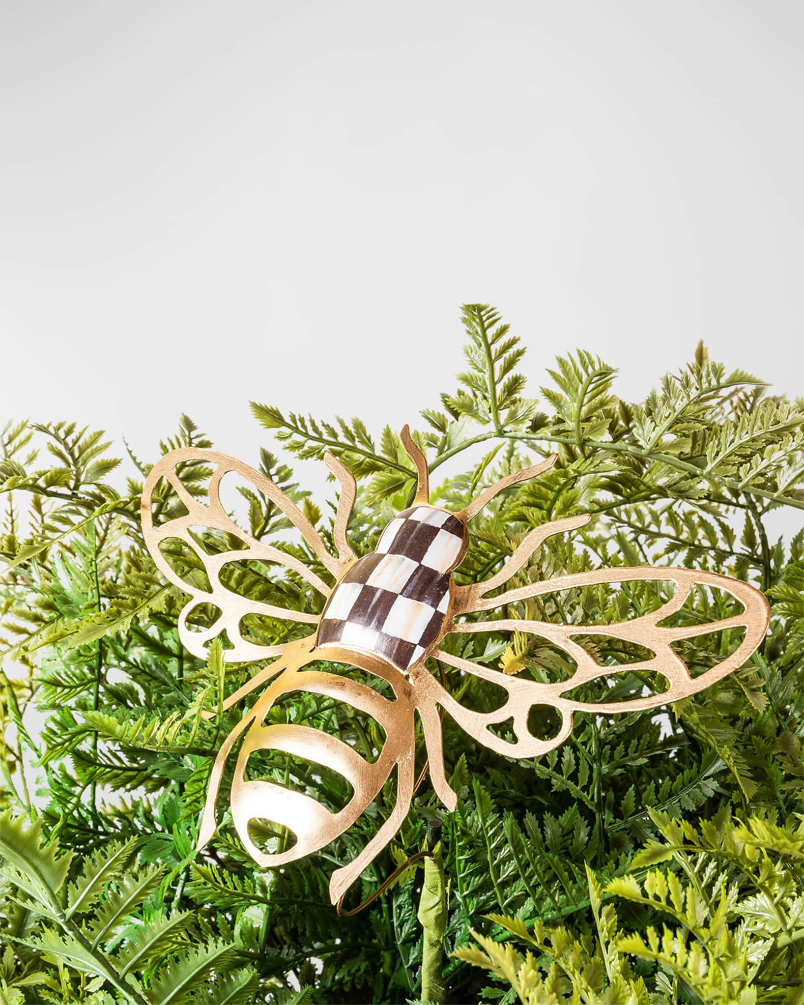 MacKenzie-Childs Large Potted Fern with Bee Stake | Neiman Marcus