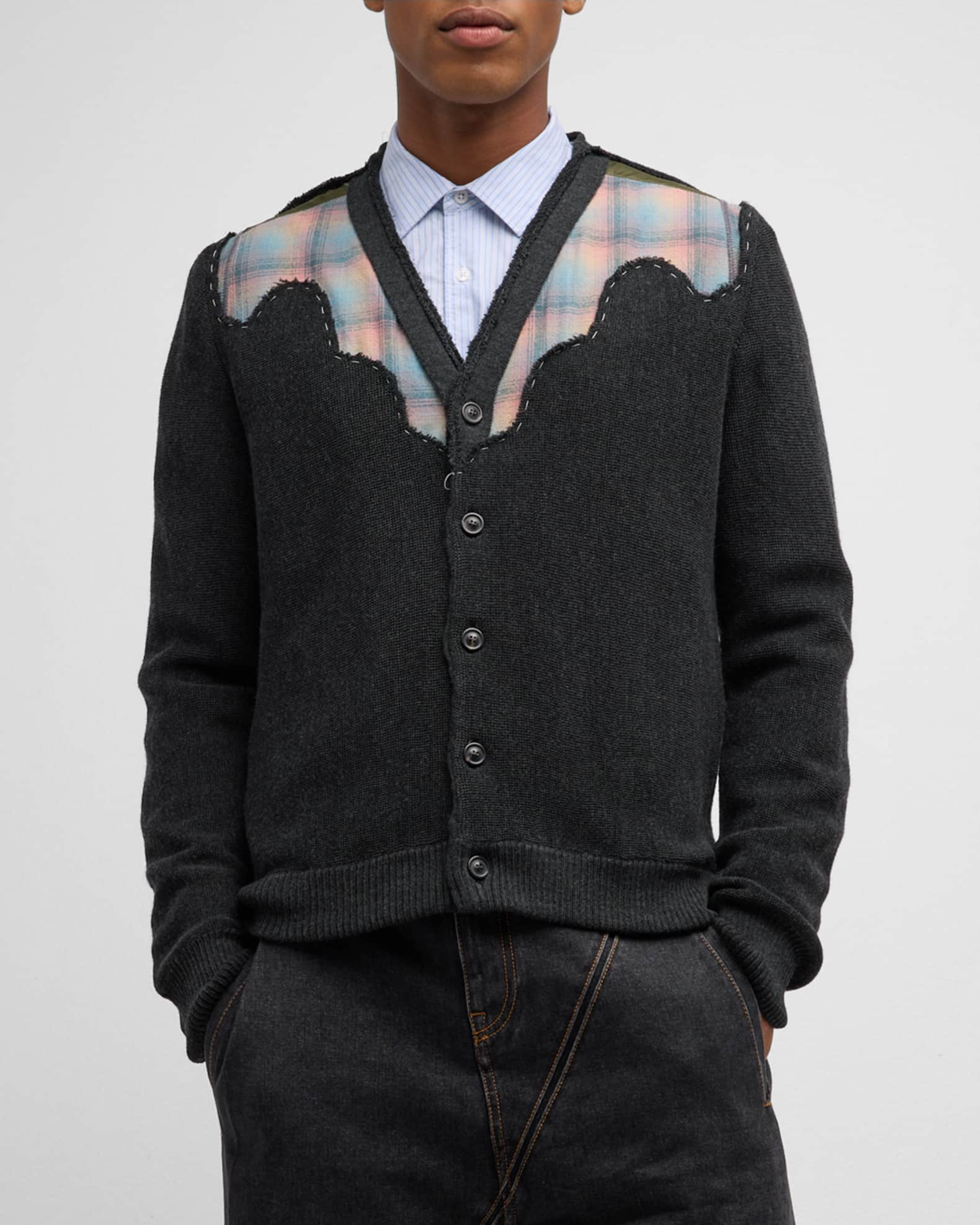 Maison Margiela Men's Pendleton Western Cardigan | Neiman Marcus