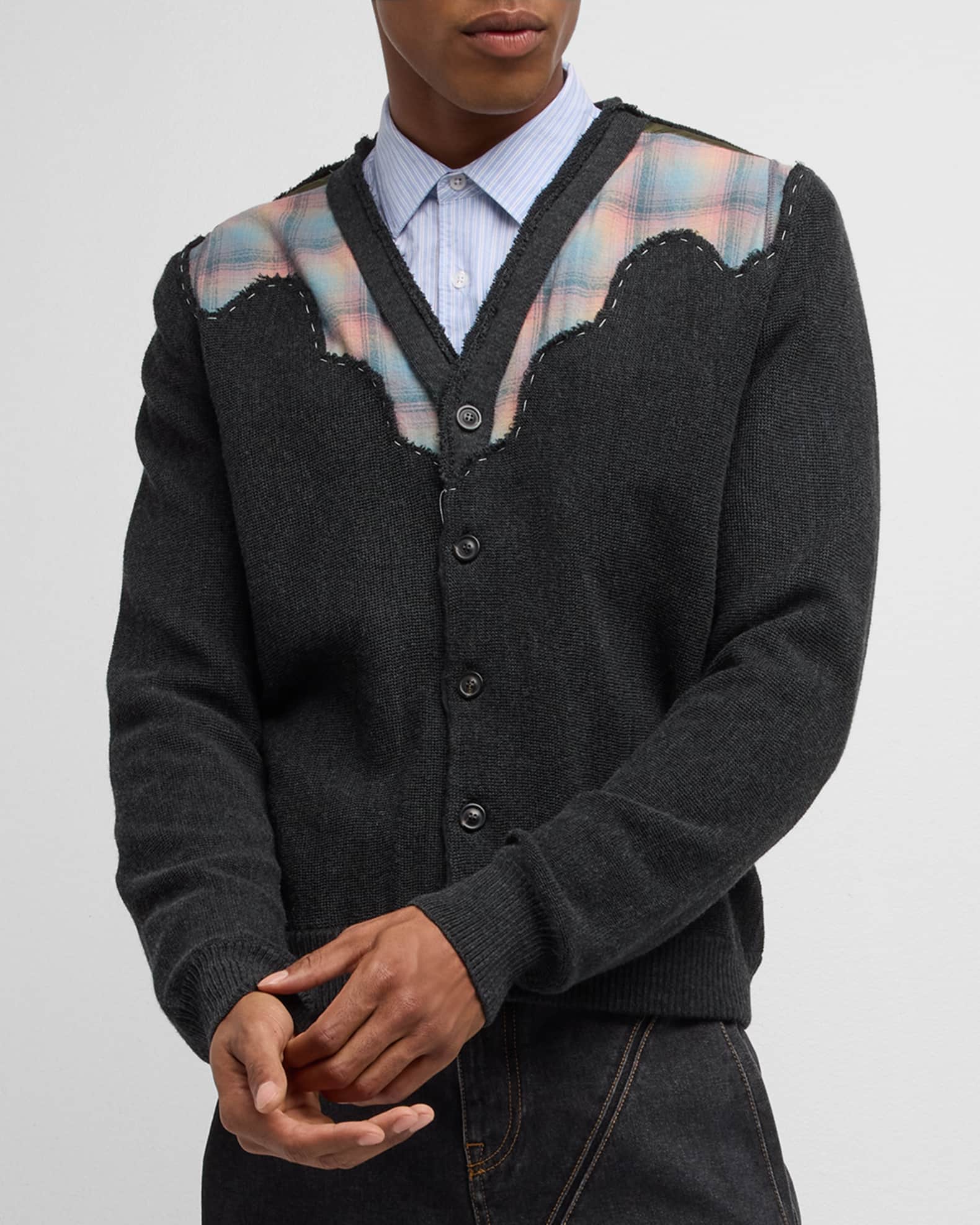Maison Margiela Men's Pendleton Western Cardigan | Neiman Marcus