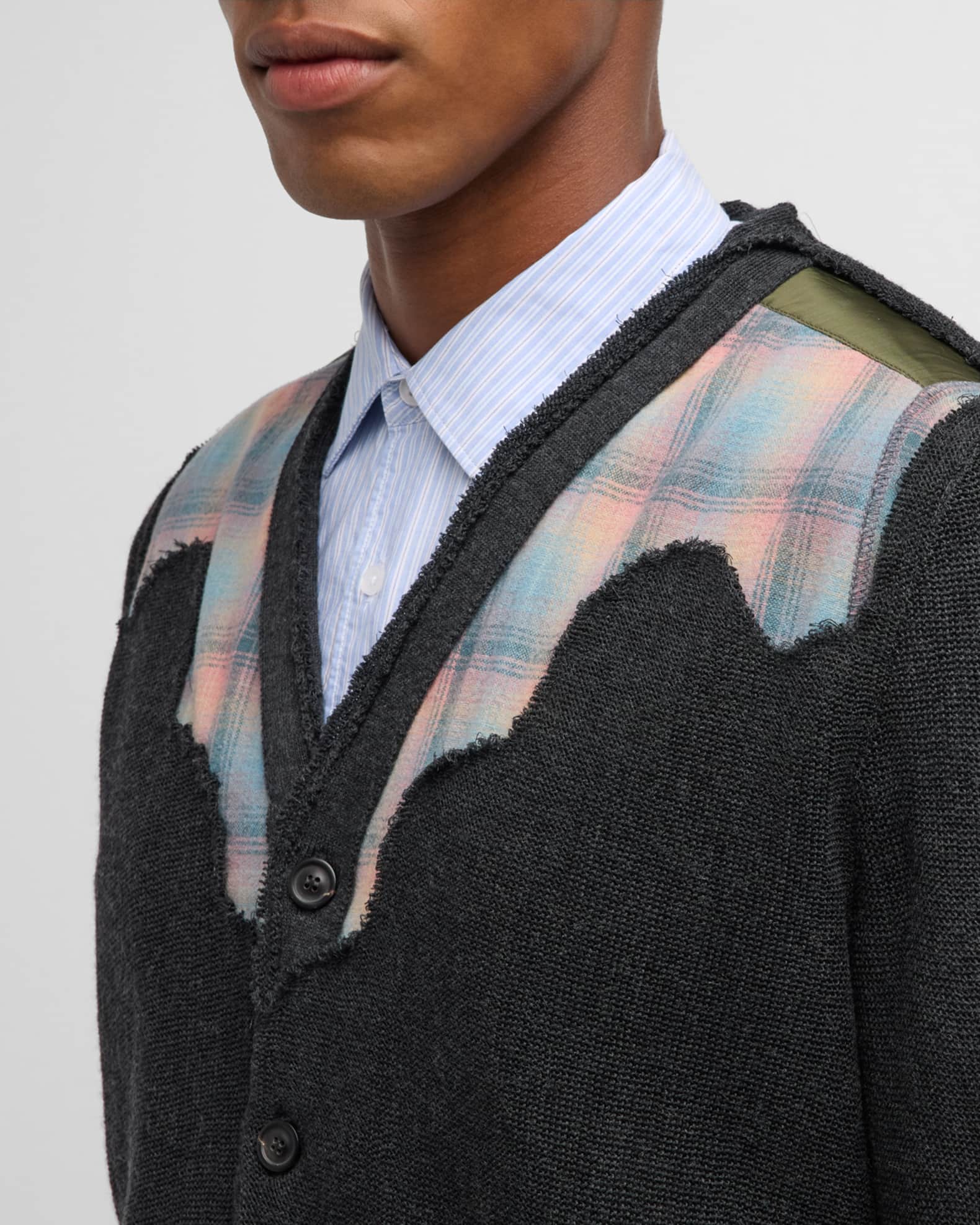 Maison Margiela Men's Pendleton Western Cardigan | Neiman Marcus