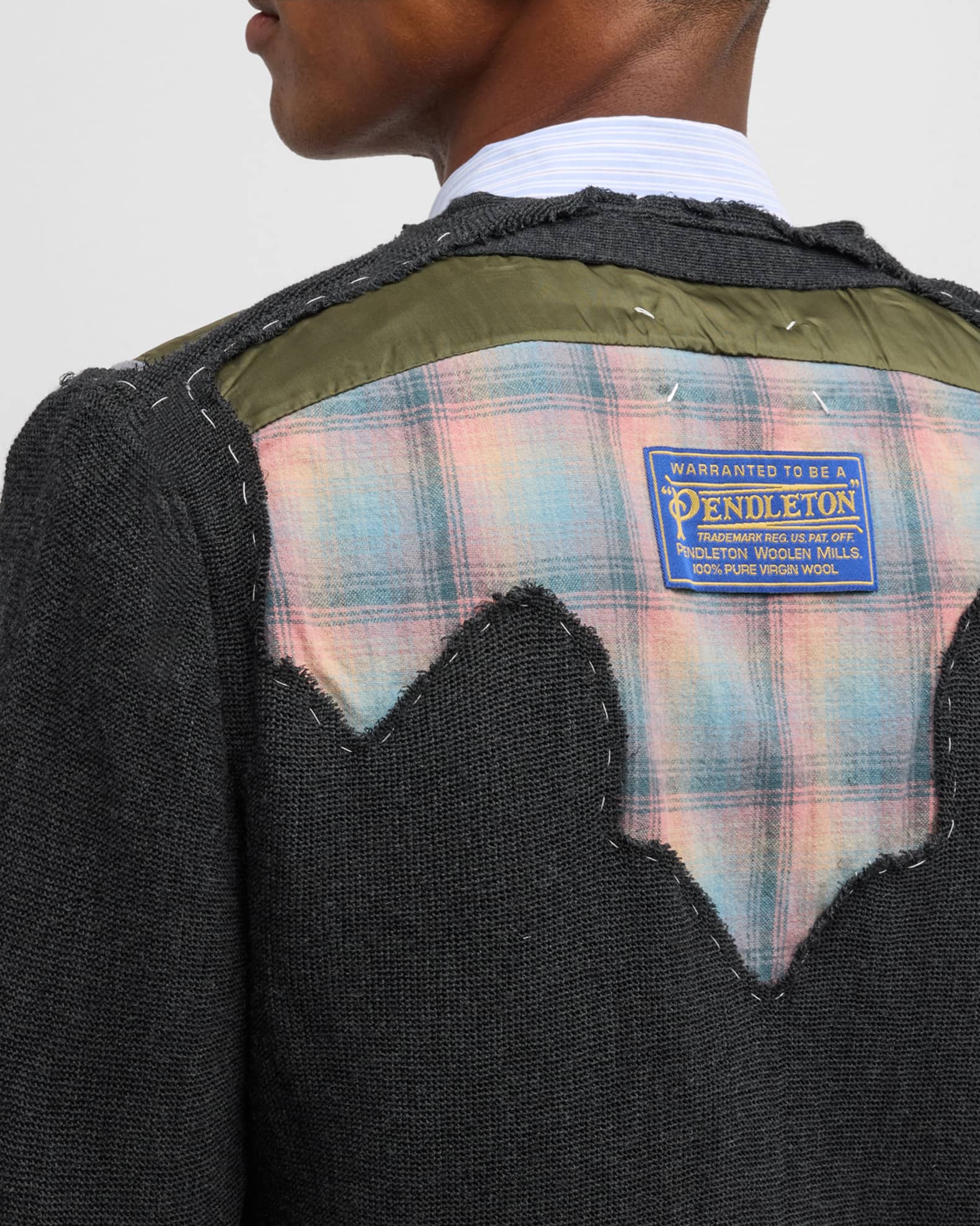 Maison Margiela Men's Pendleton Western Cardigan | Neiman Marcus