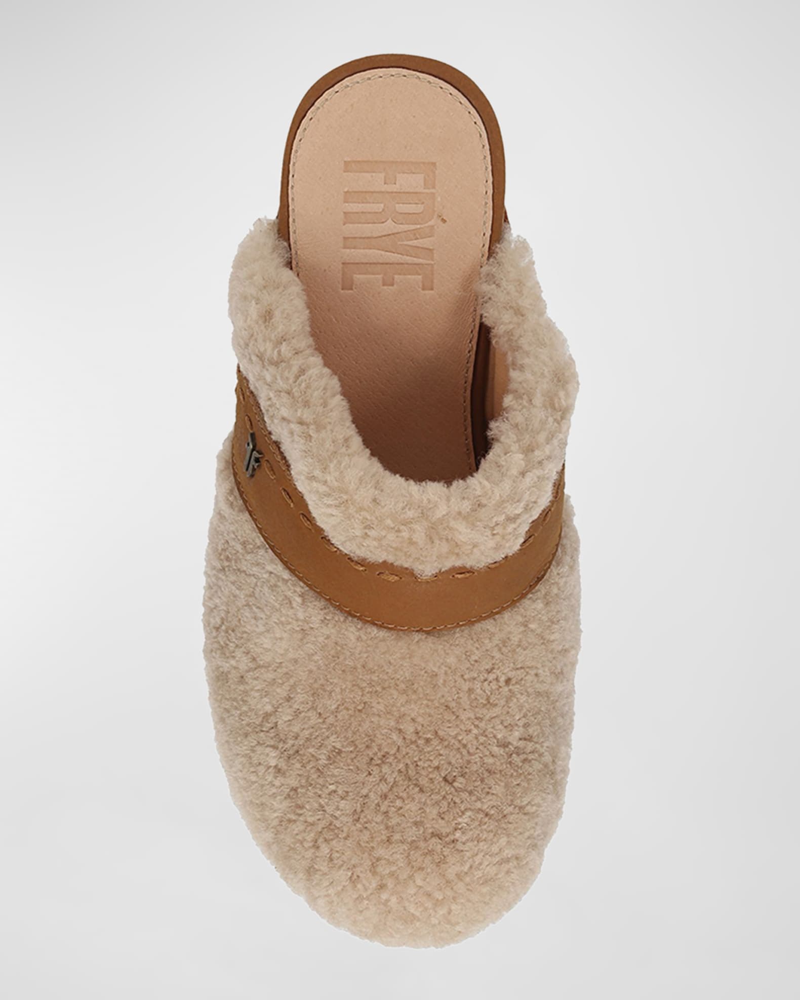 Frye Jessica Shearling Slide Clogs | Neiman Marcus