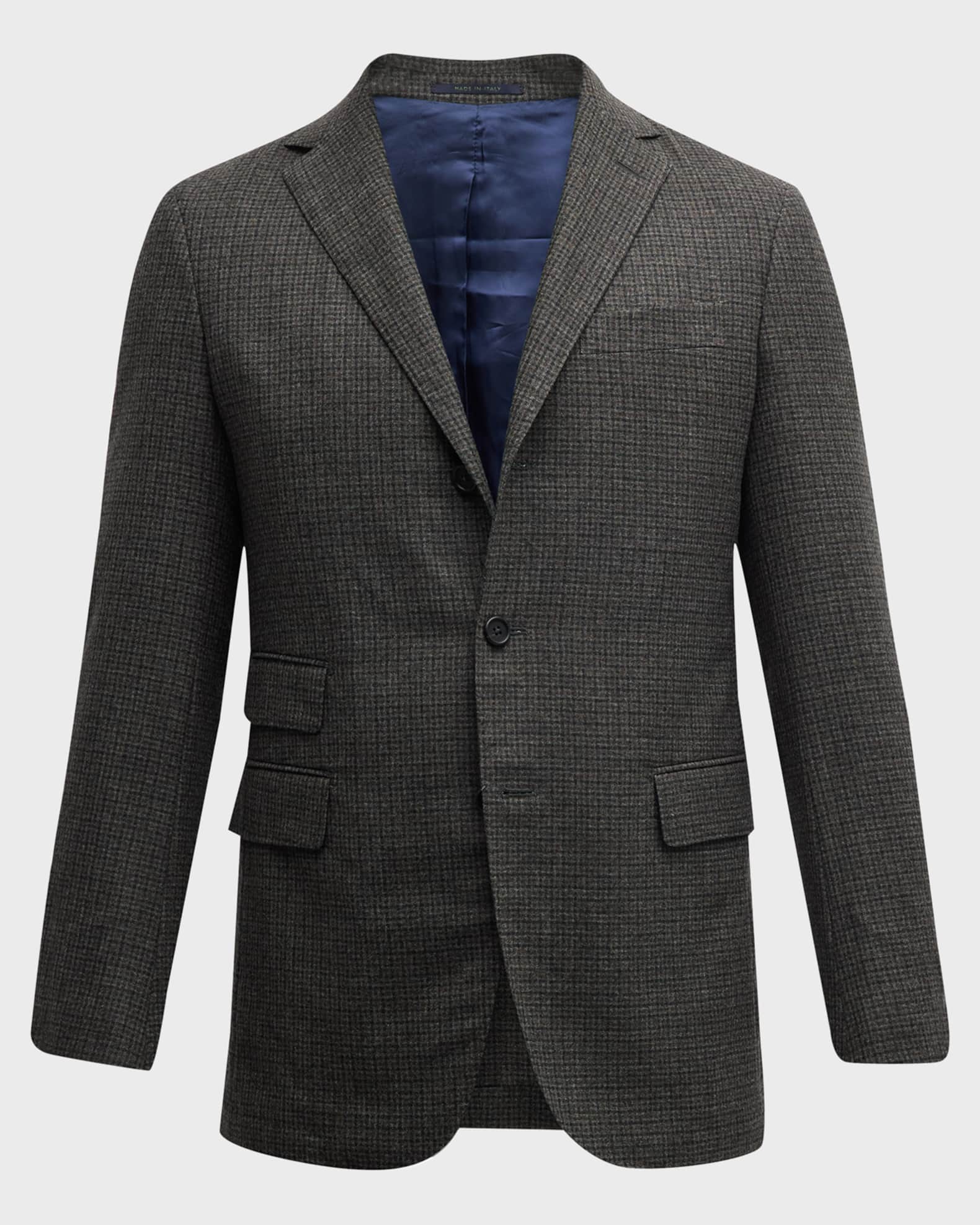 Sid Mashburn Men's Virgil No. 2 Brushed Hopsack Check Sport Coat ...